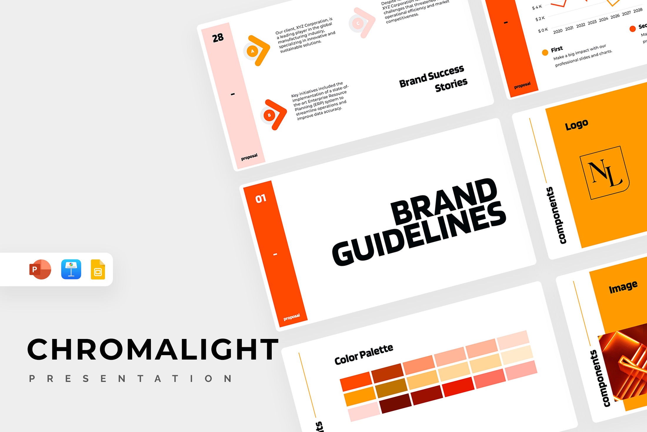 Chromalight Brand Guidelines Proposal Presentation – Slidewalla