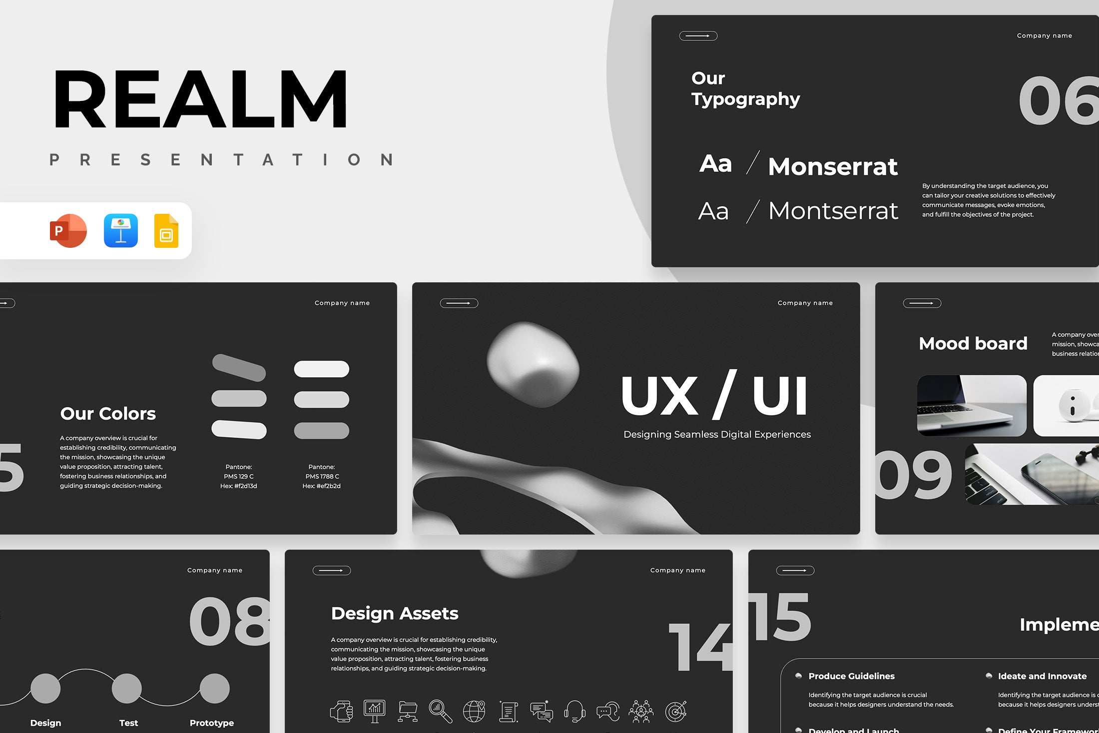 Realm UX UI Design Pitch Deck Presentation – Slidewalla
