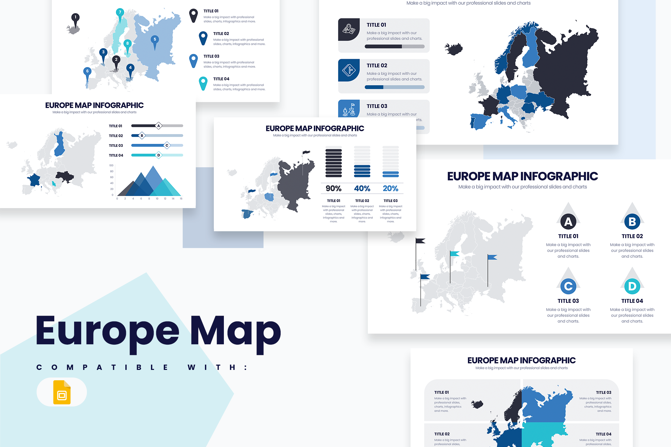 Europe Map Google Slides Infographic Template – Slidewalla