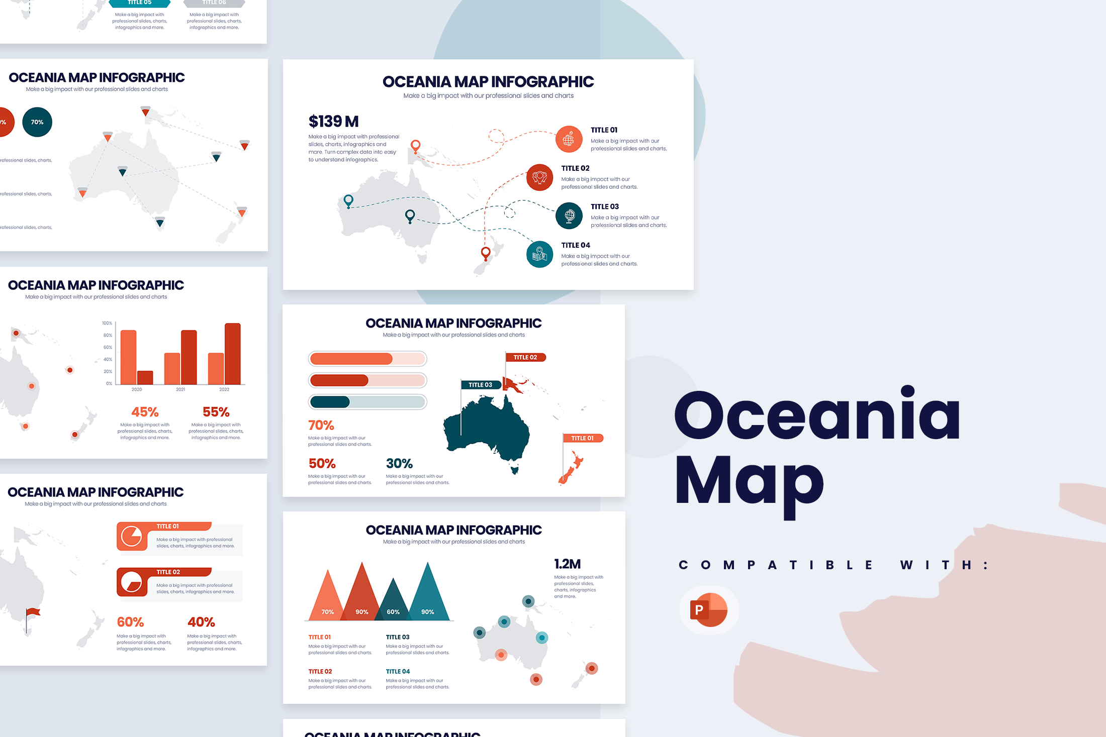Oceania Map Powerpoint Infographic Template – Slidewalla