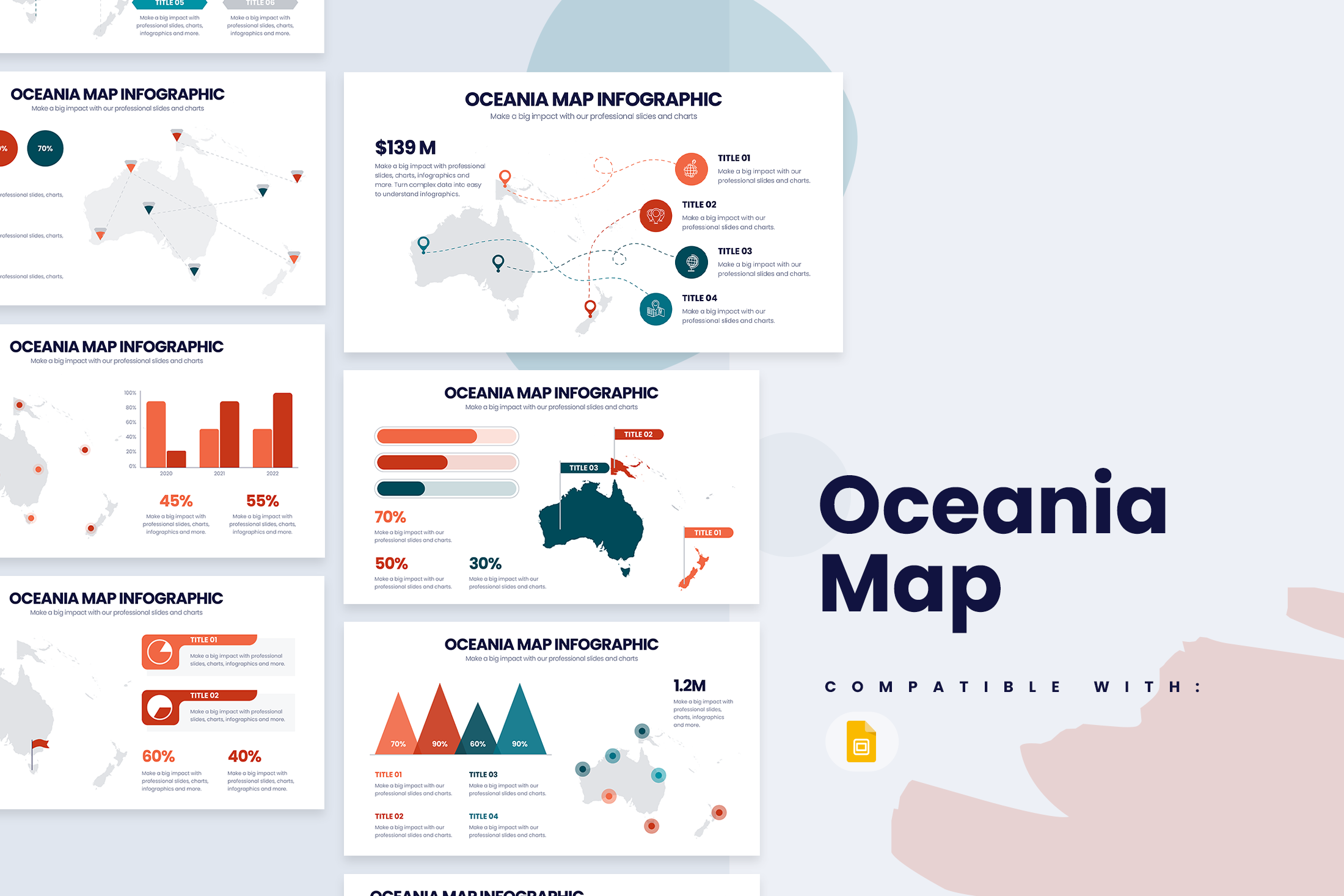 Oceania Map Google Slides Infographic Template – Slidewalla