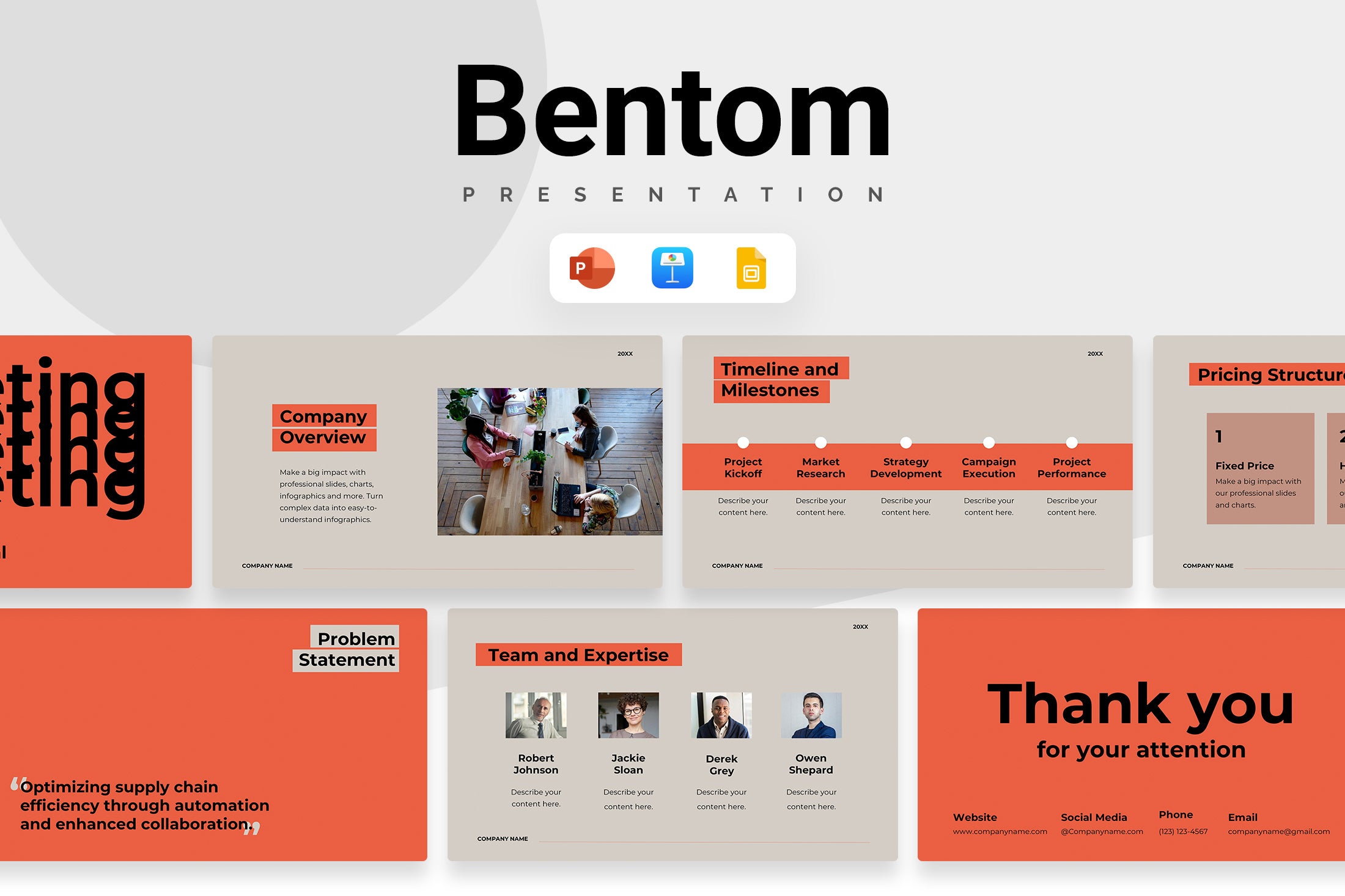 Bentom Marketing Proposal Presentation – Slidewalla