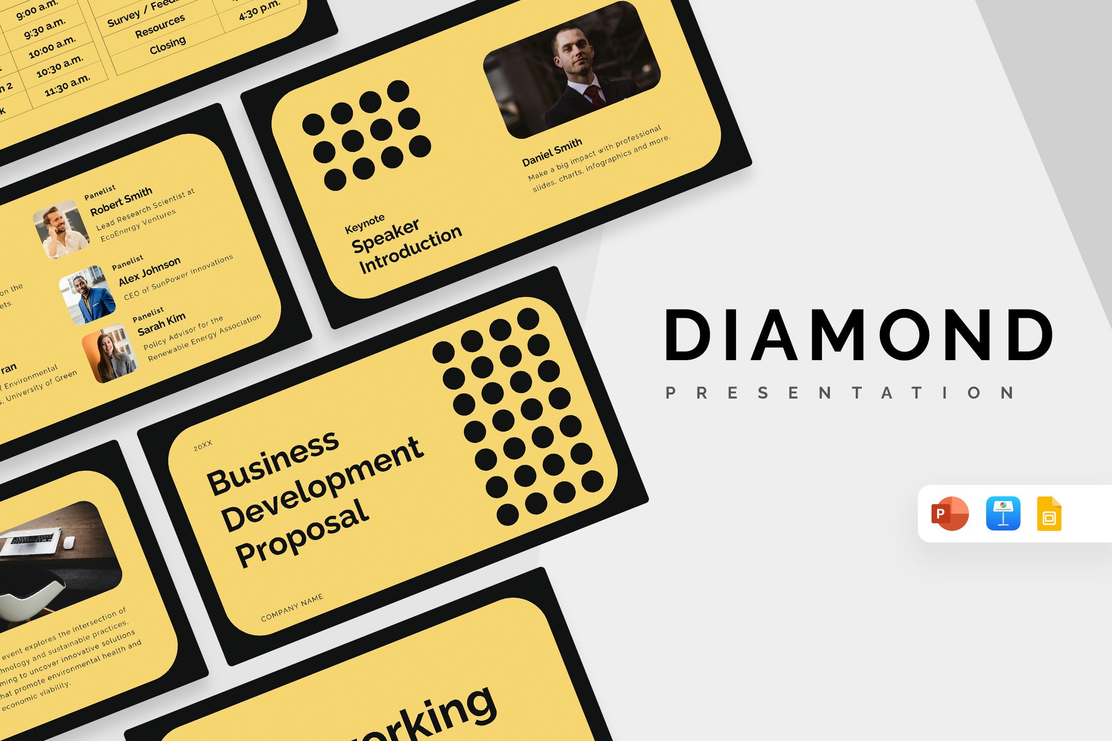 Diamond Business Development Proposal Presentation – Slidewalla