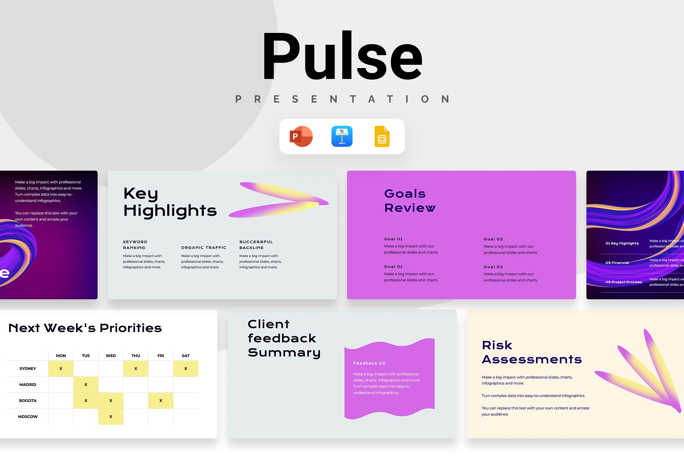 Pulse Project Status Report Presentation – Slidewalla