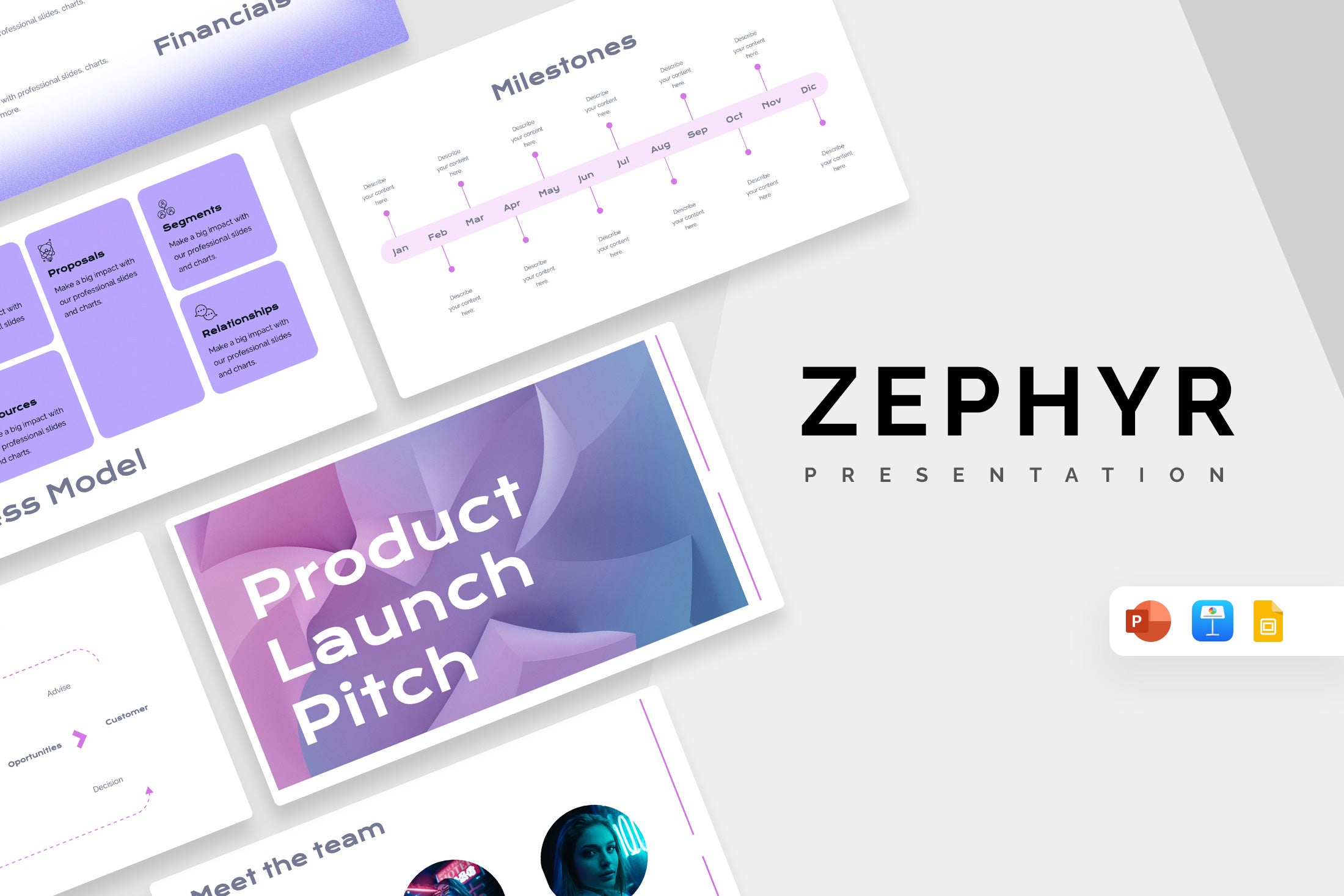 Zephyr Product Launch Pitch Deck Presentation – Slidewalla