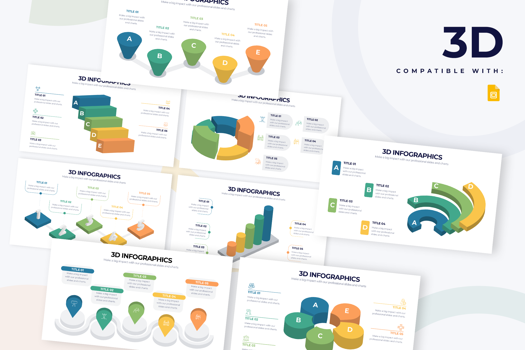 3D Google Slides Infographic Template – Slidewalla