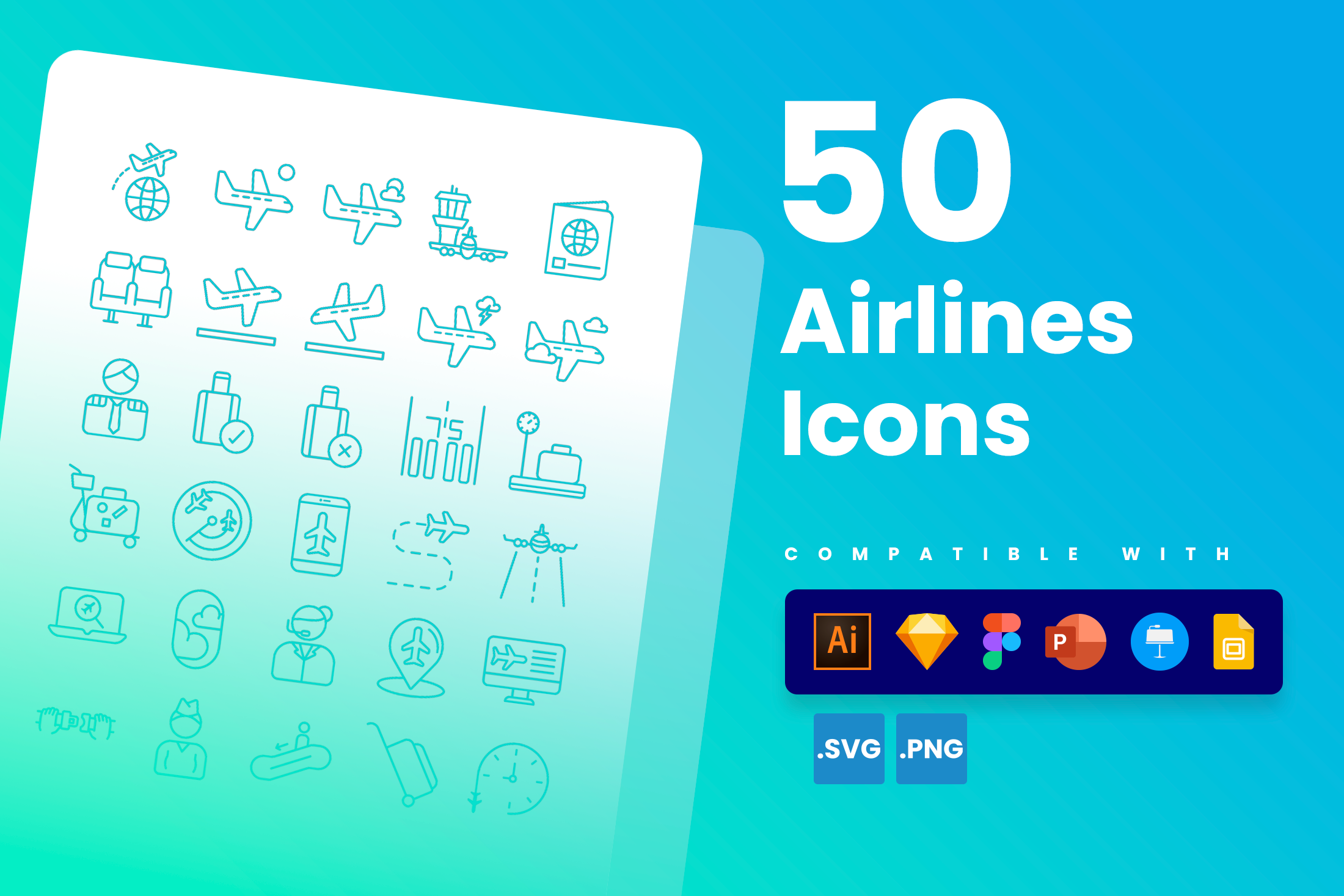 Airline Icons – Slidewalla