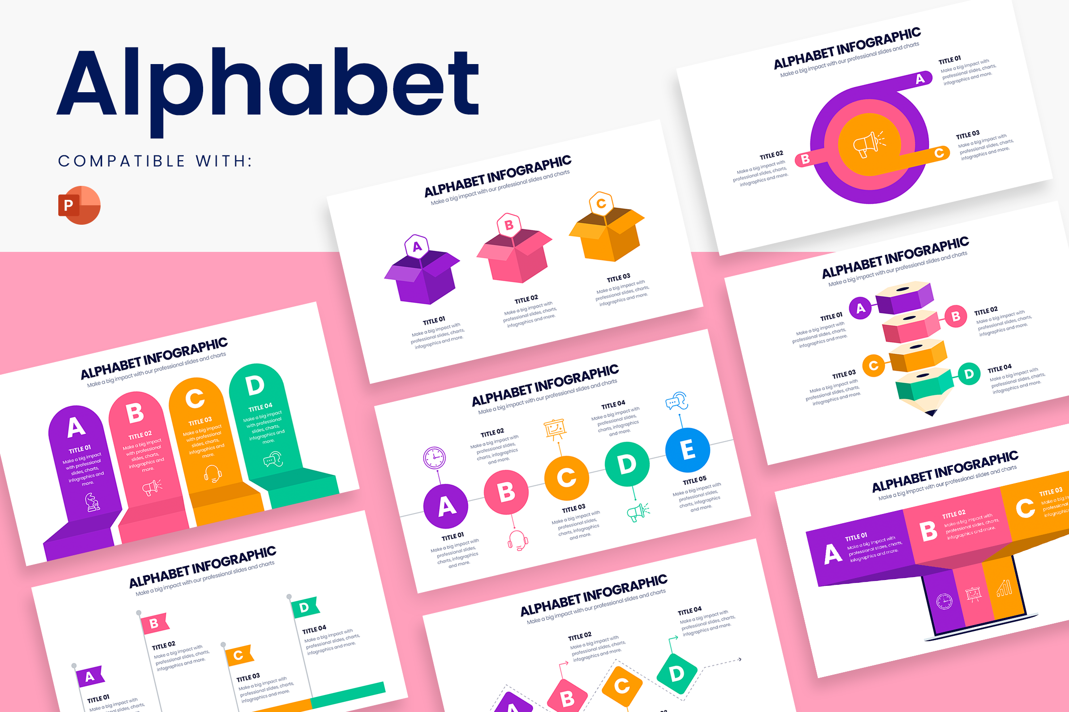 Alphabet Powerpoint Infographic Template – Slidewalla