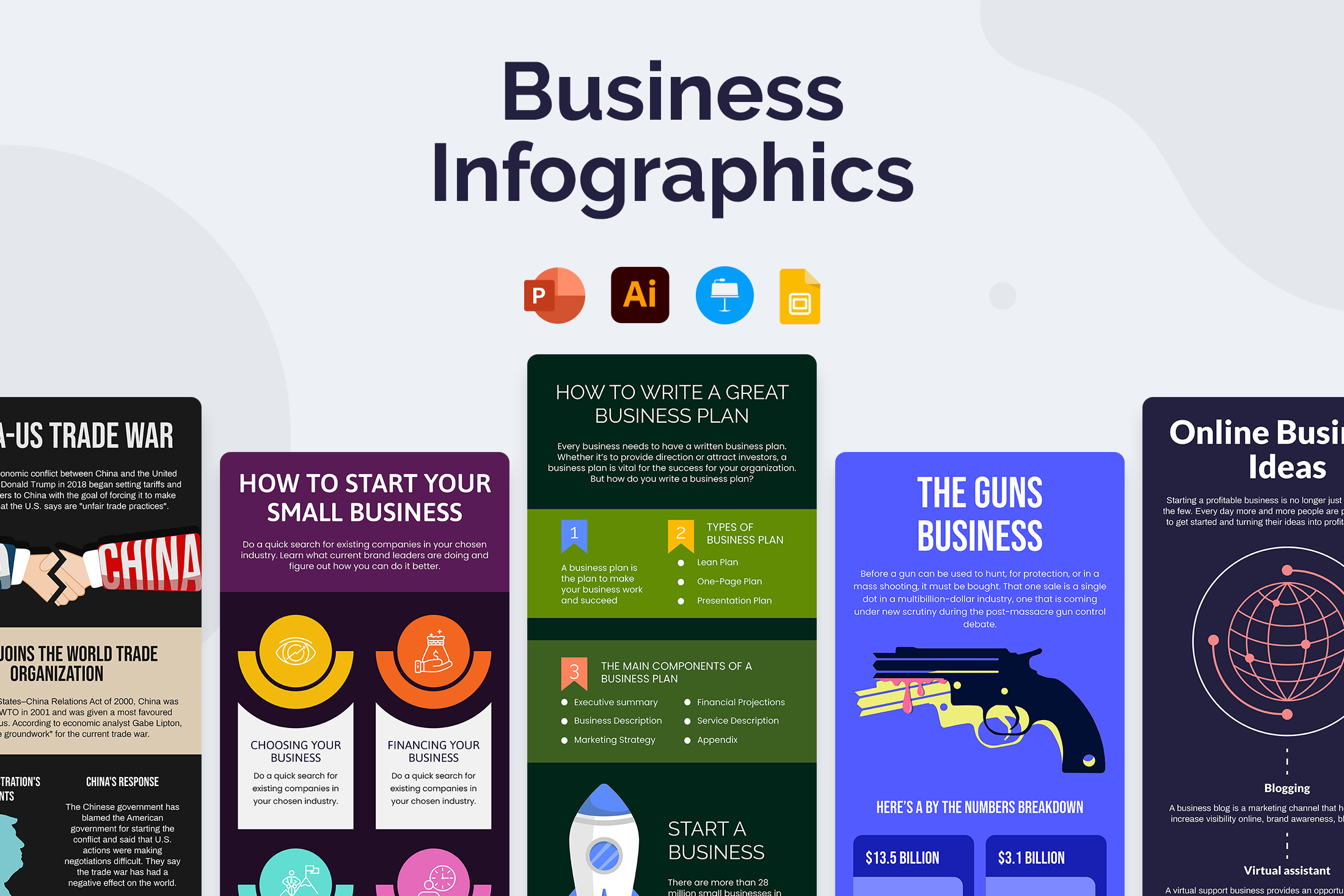 Business Vertical Infographics Templates – Slidewalla