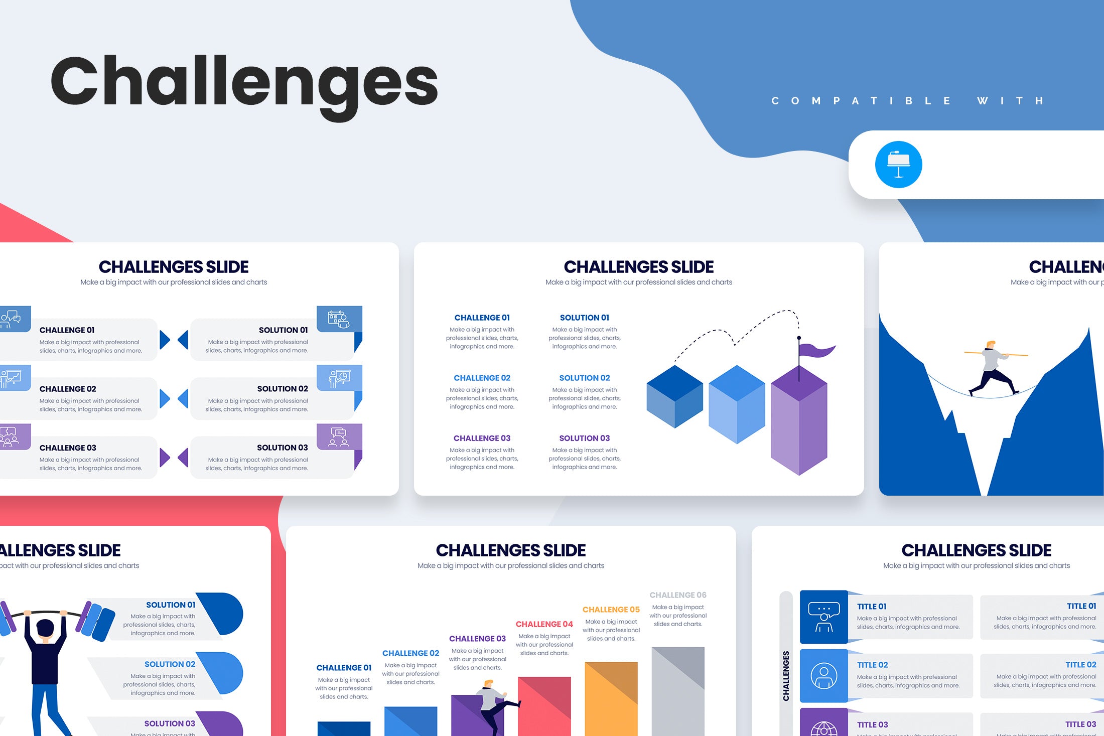 Challenges Keynote Infographic Template – Slidewalla