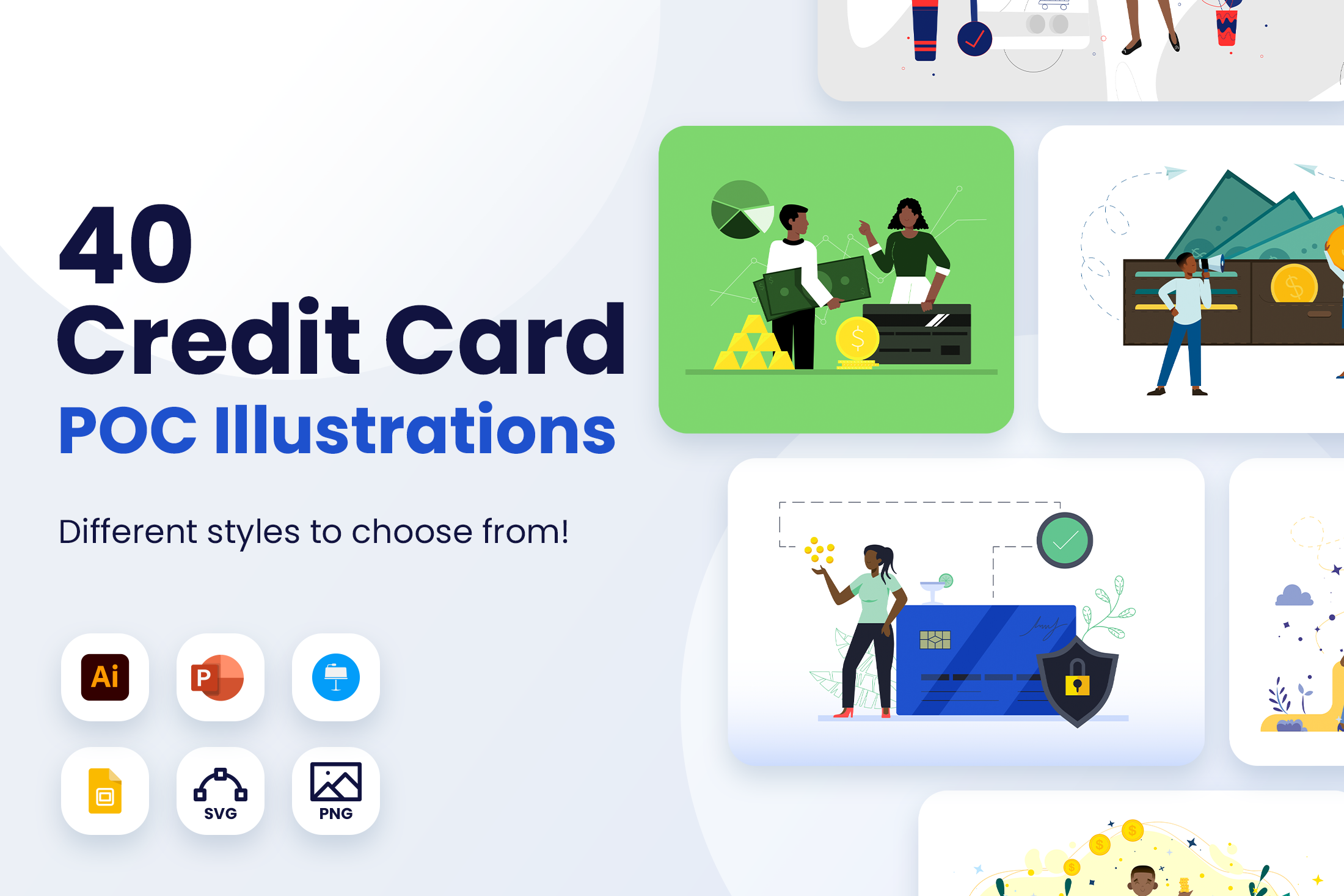 Credit Card POC Illustrations – Slidewalla