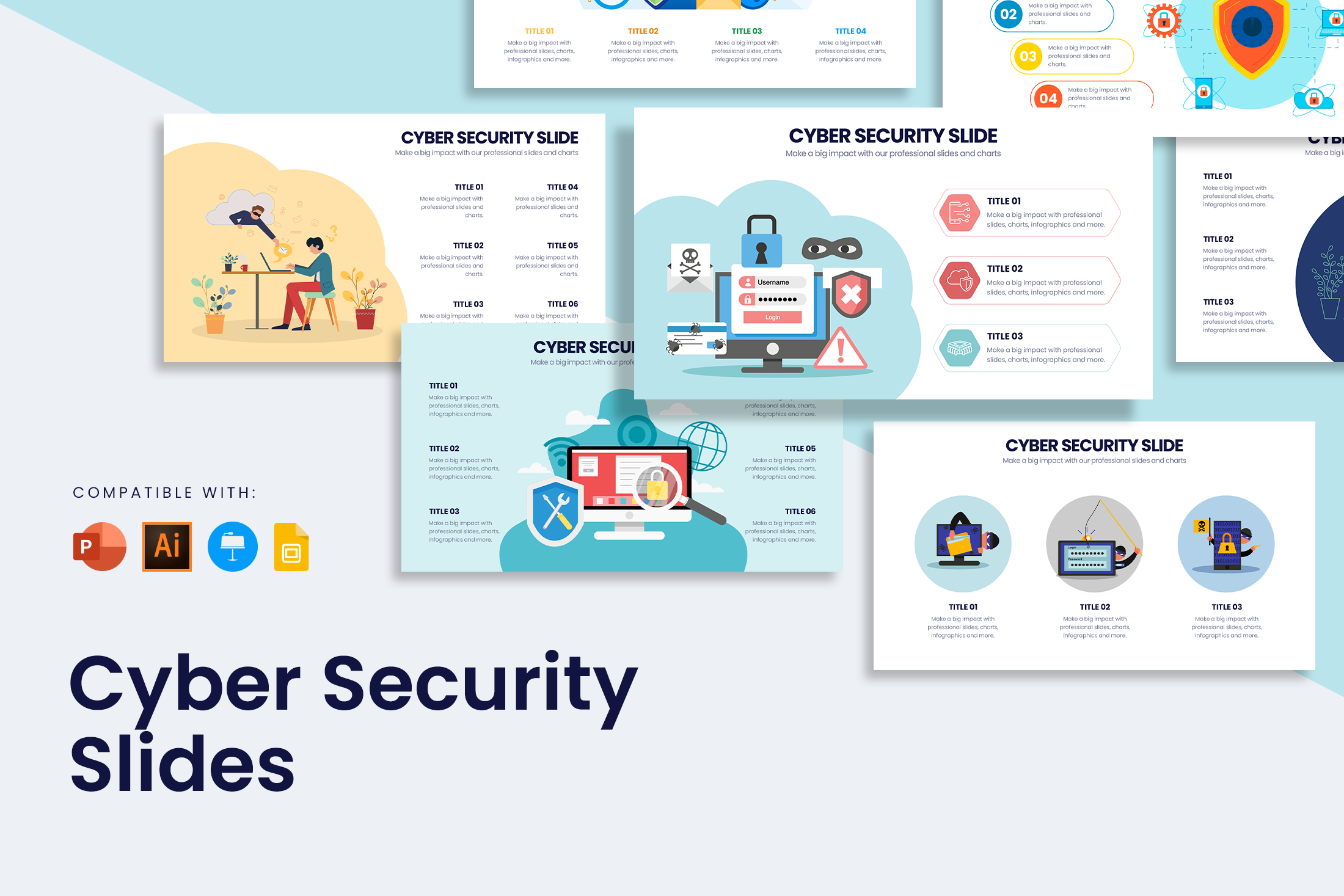Cyber Security Slide Infographic Templates – Slidewalla