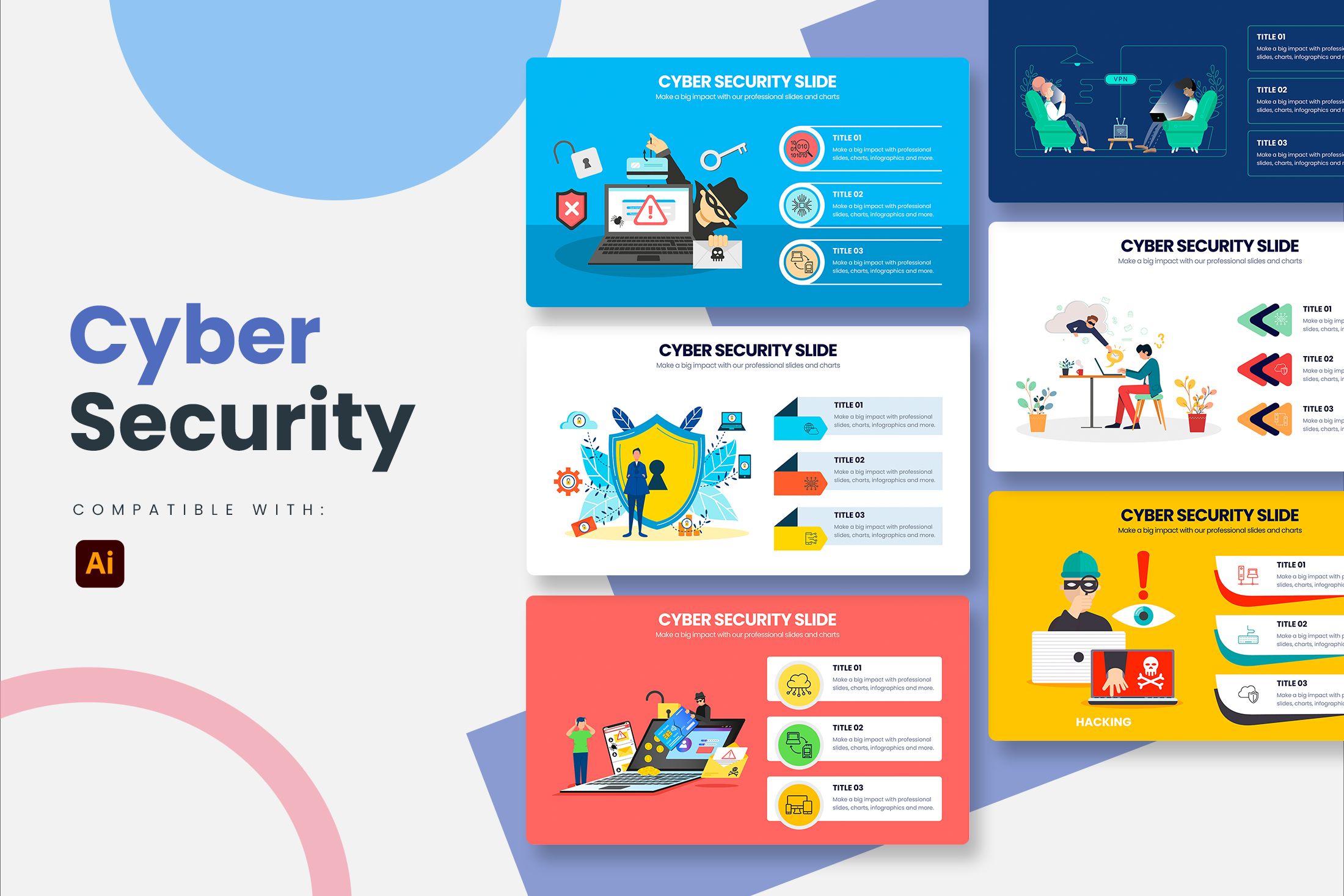 Cyber Security Illustrator Infographic Template – Slidewalla
