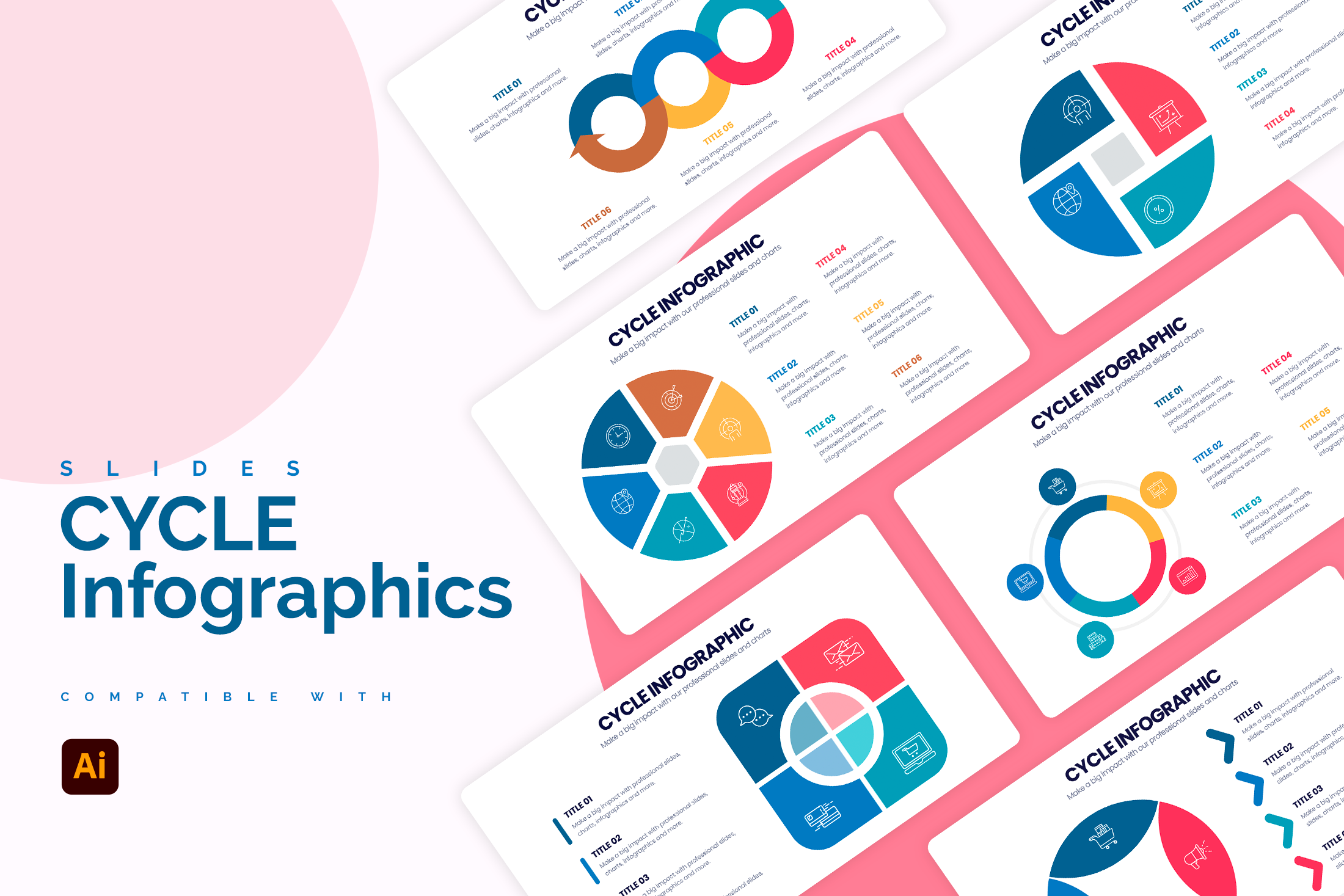 Cycle Illustrator Infographics Template – Slidewalla