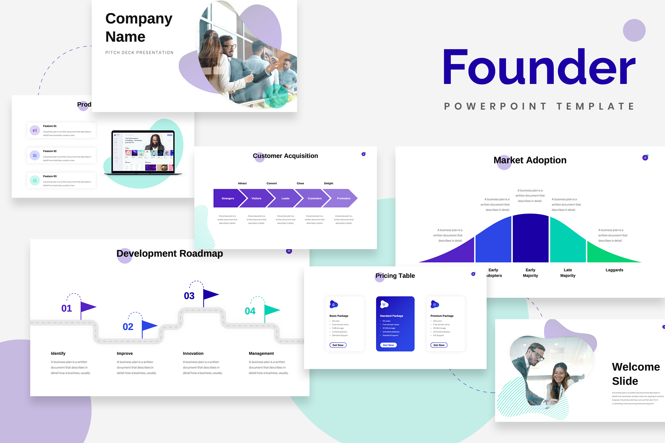 Founder Startup Powerpoint Templates – Slidewalla