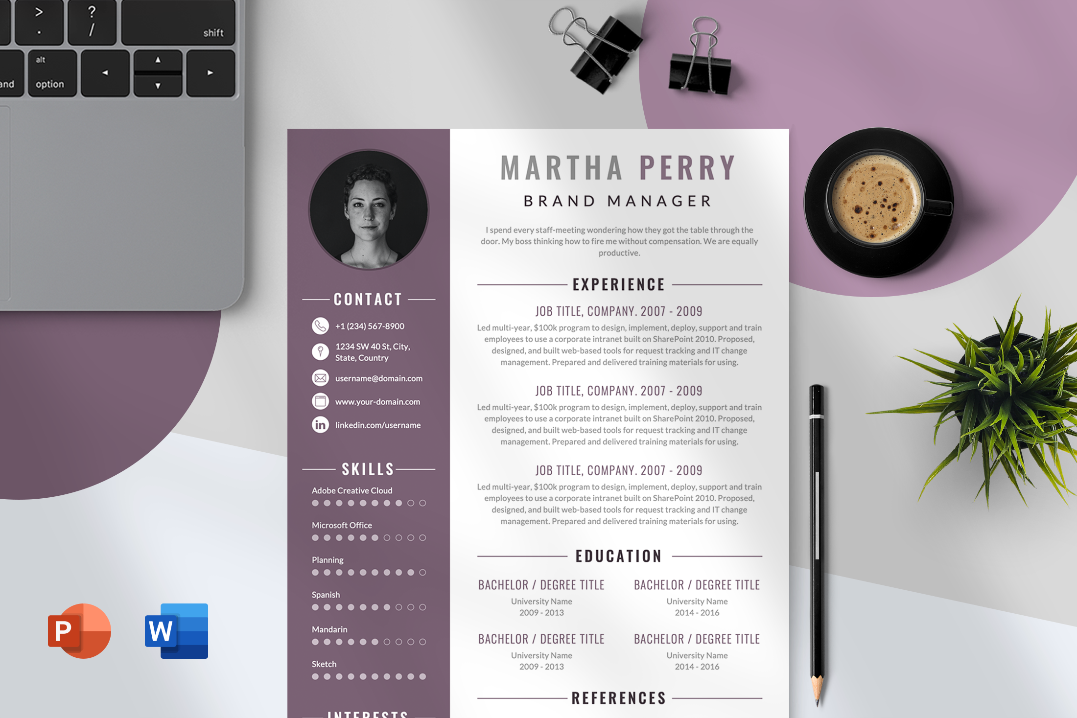 Kelly Resume Template – Slidewalla