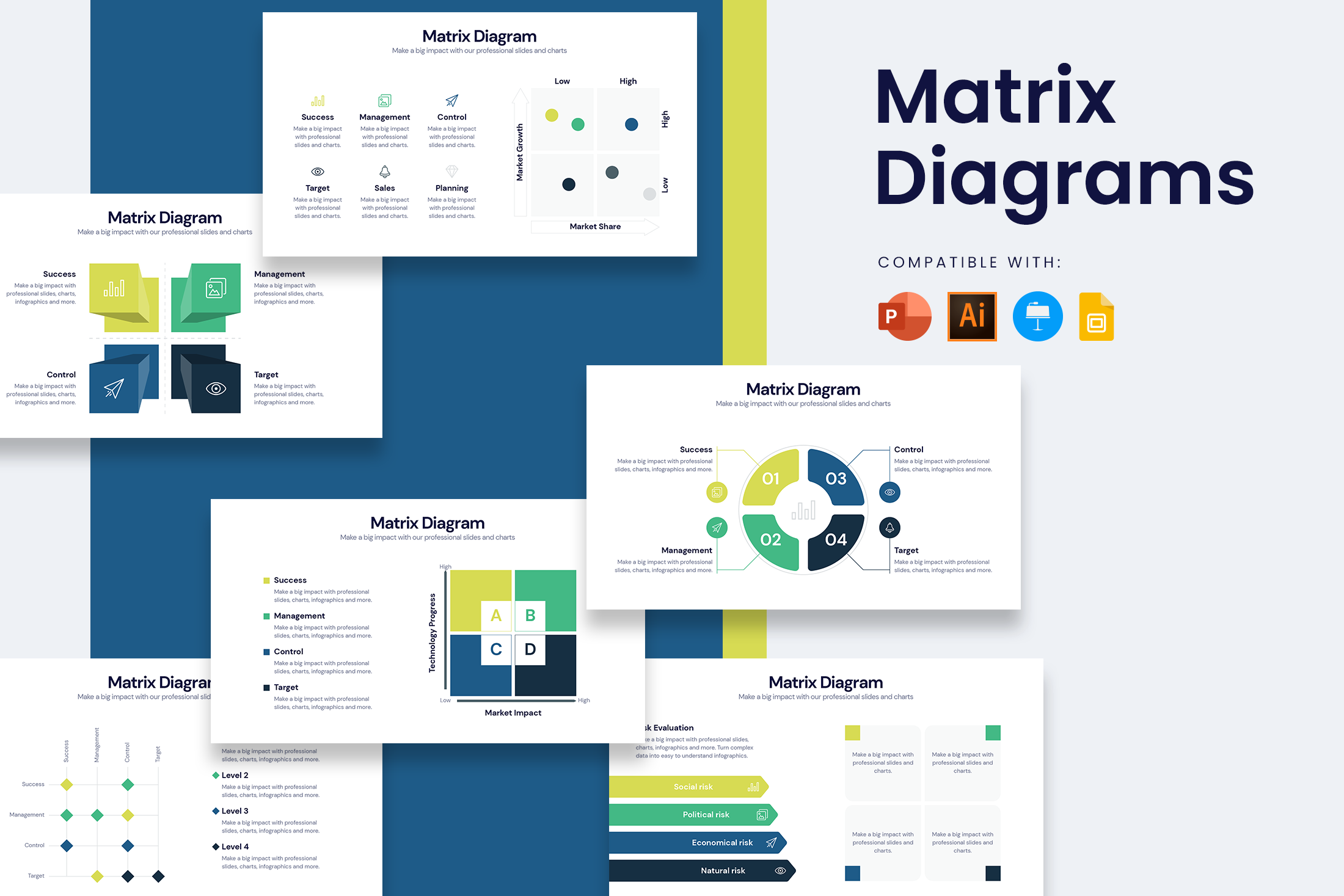 Matrix Diagram Infographic Templates – Slidewalla