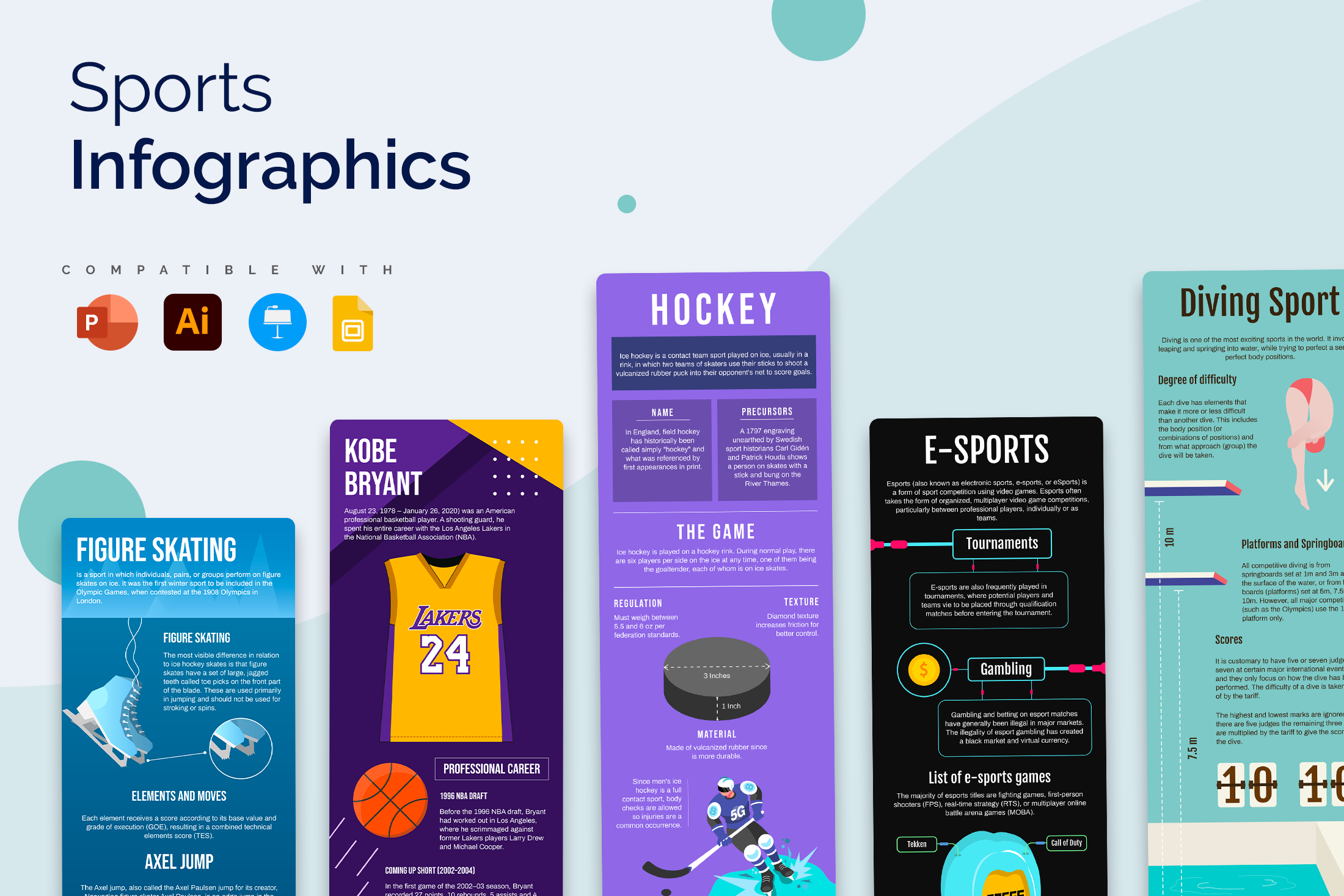 Sports Vertical Infographics Templates – Slidewalla