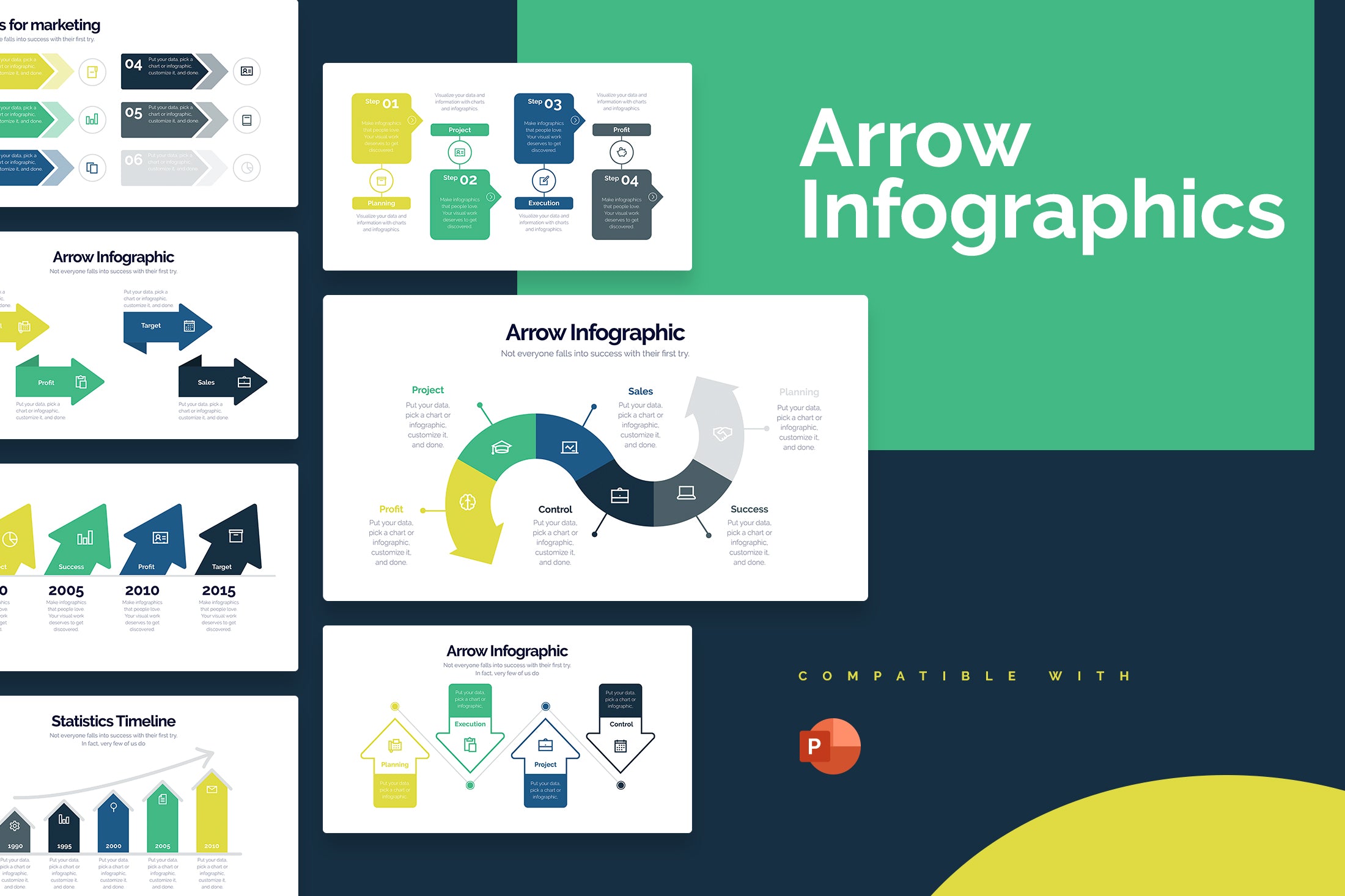 Arrow Powerpoint Infographics – Slidewalla