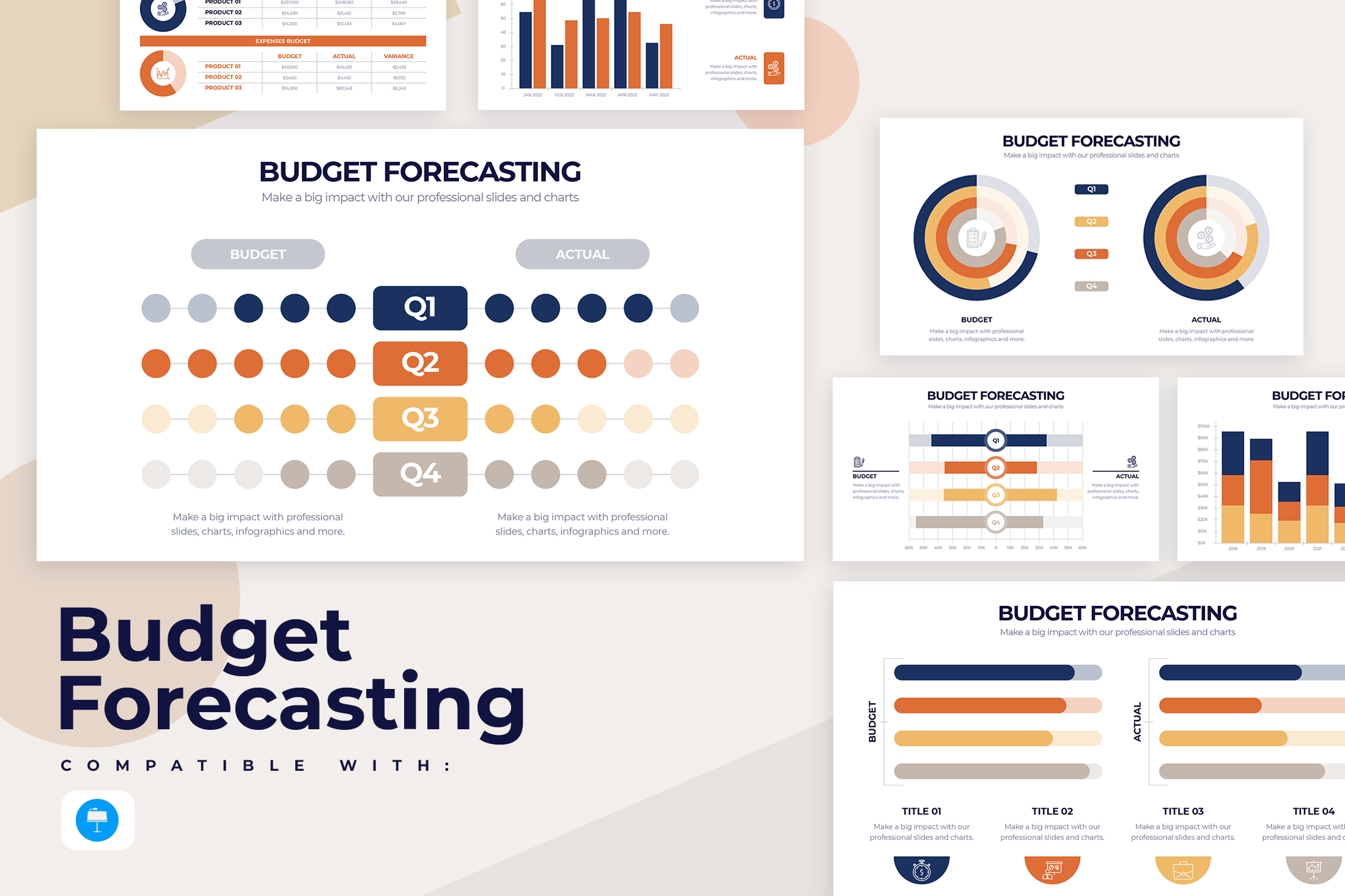 Budget Forecasting Infographic Keynote Template – Slidewalla