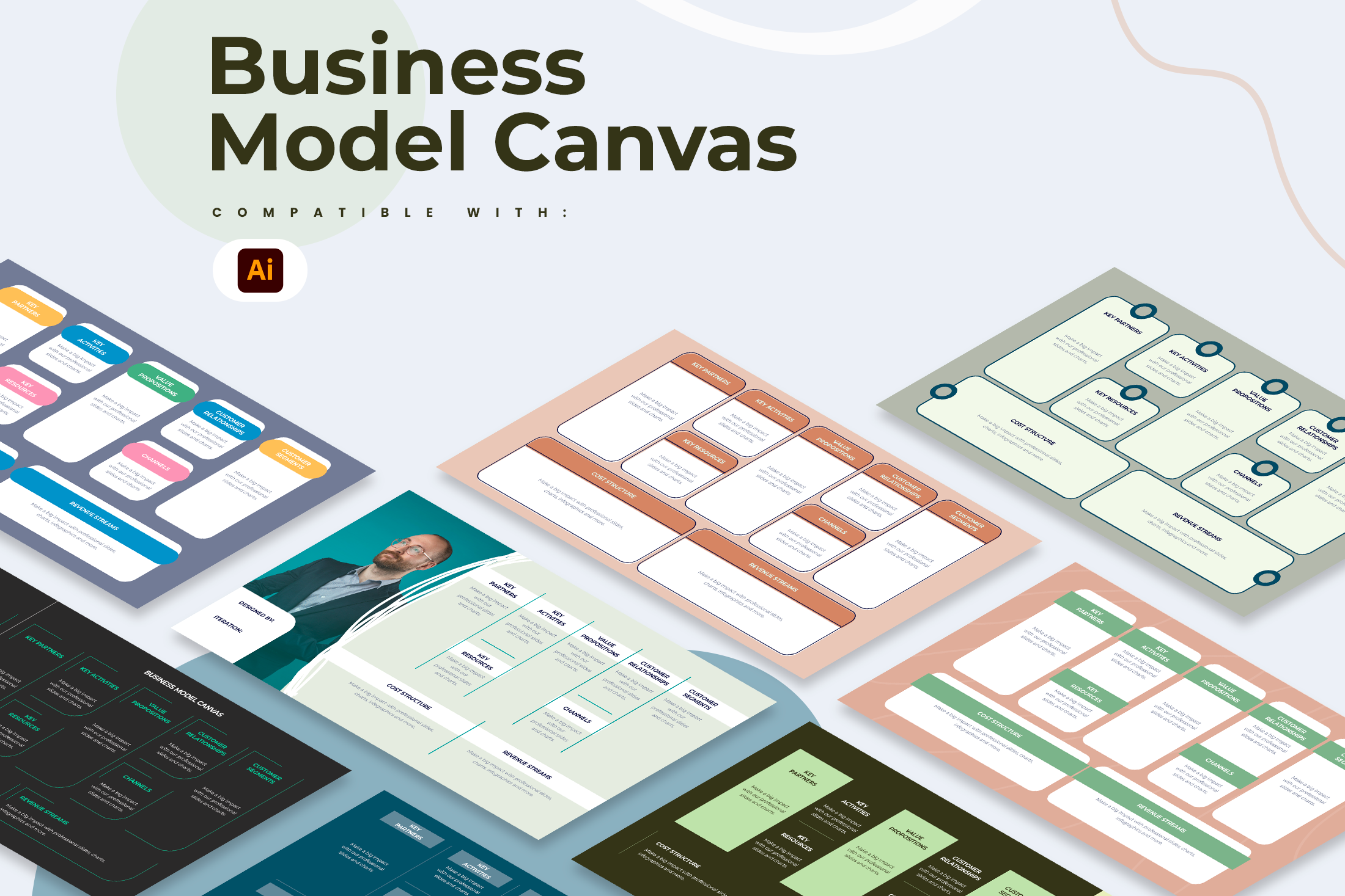 Business Model Illustrator Infographic Template – Slidewalla