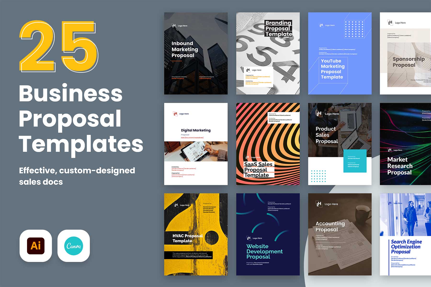 Business Proposal Templates for CANVA & ILLUSTRATOR – Slidewalla