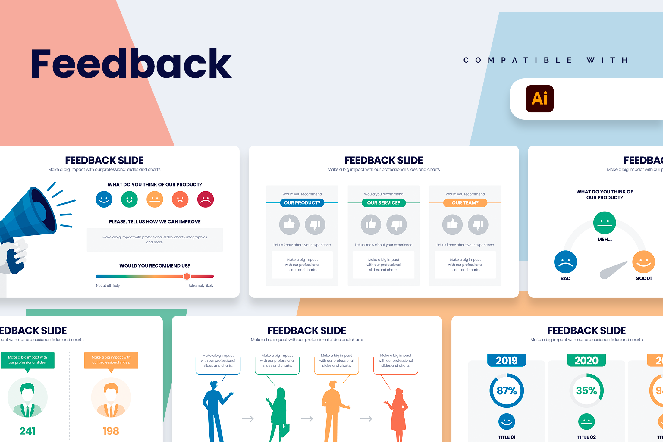 Feedback Illustrator Infographic Template – Slidewalla