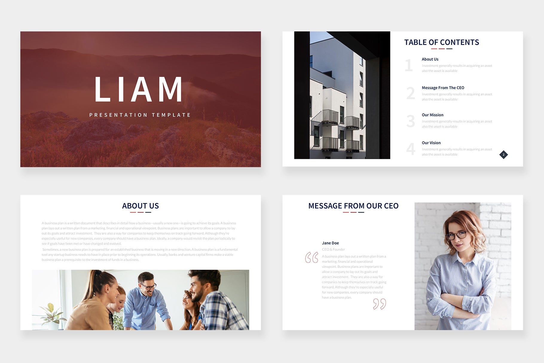 Liam Keynote Template – Slidewalla