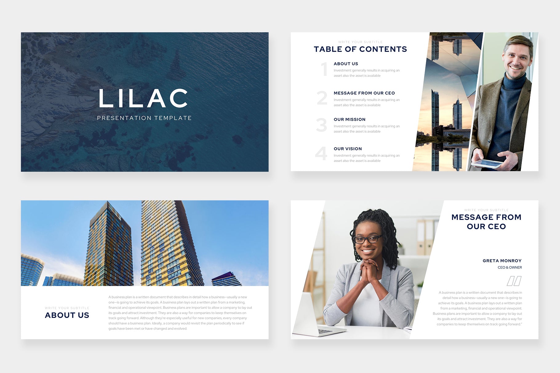 Lilac PowerPoint Template – Slidewalla