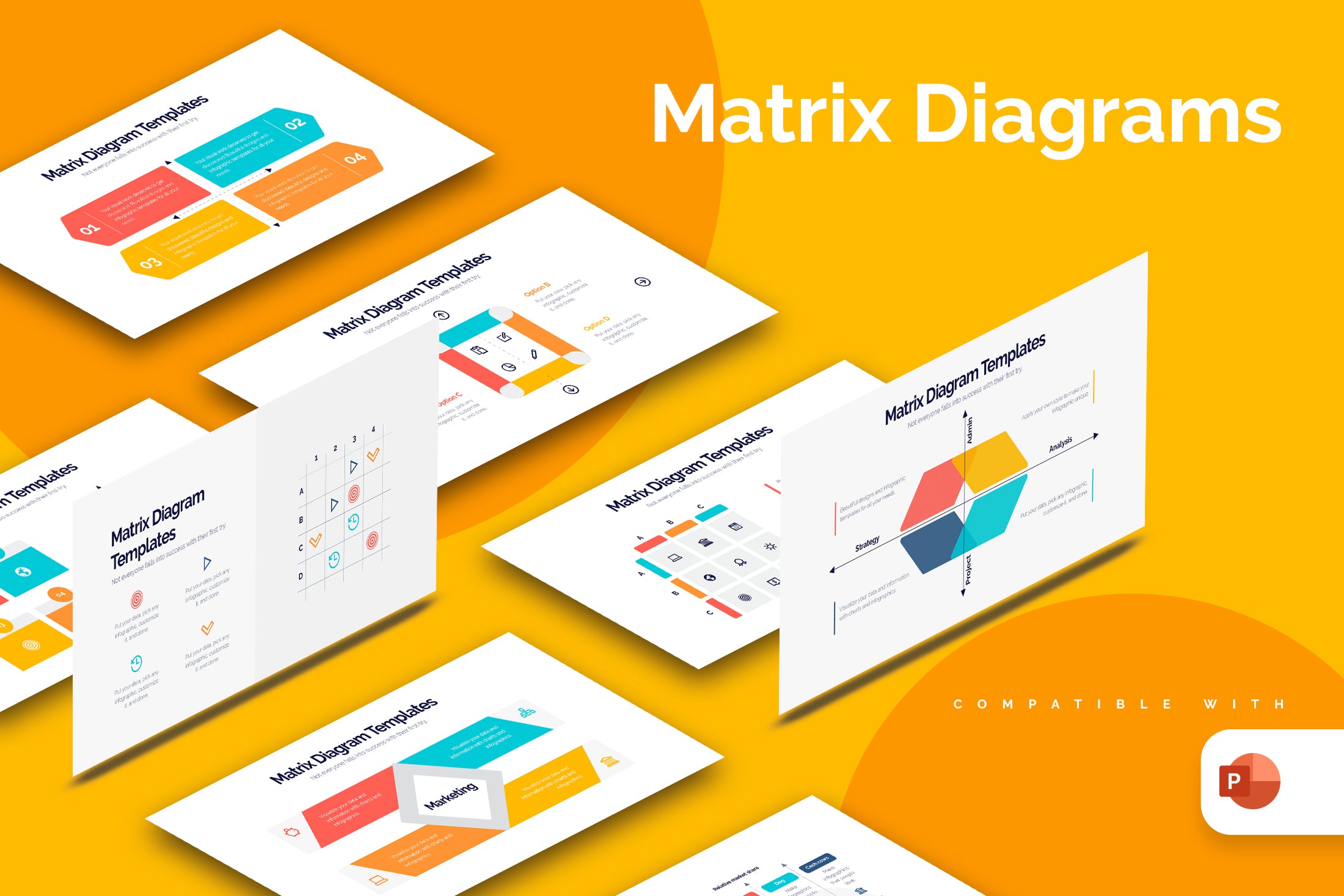 Matrix Diagram Powerpoint Infographics – Slidewalla