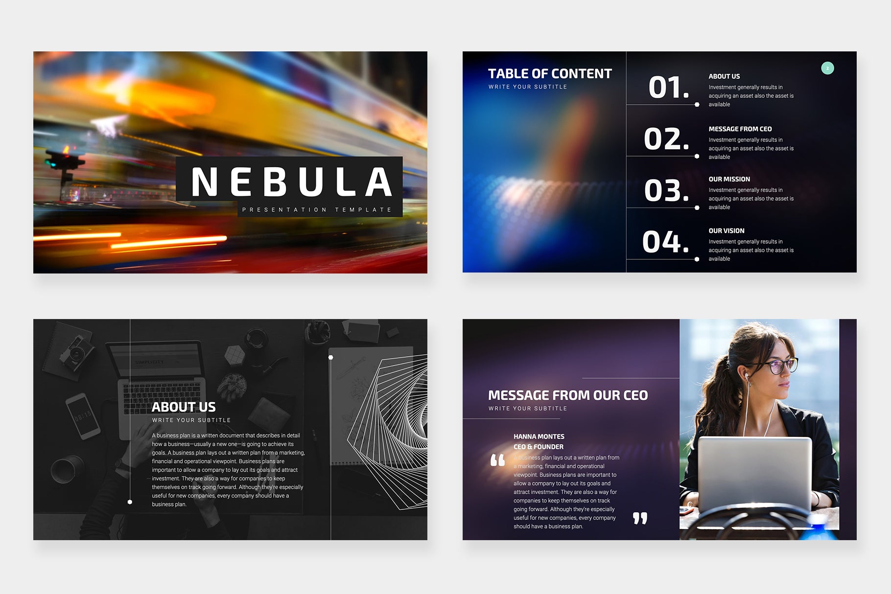 Nebula Google Slides Template – Slidewalla