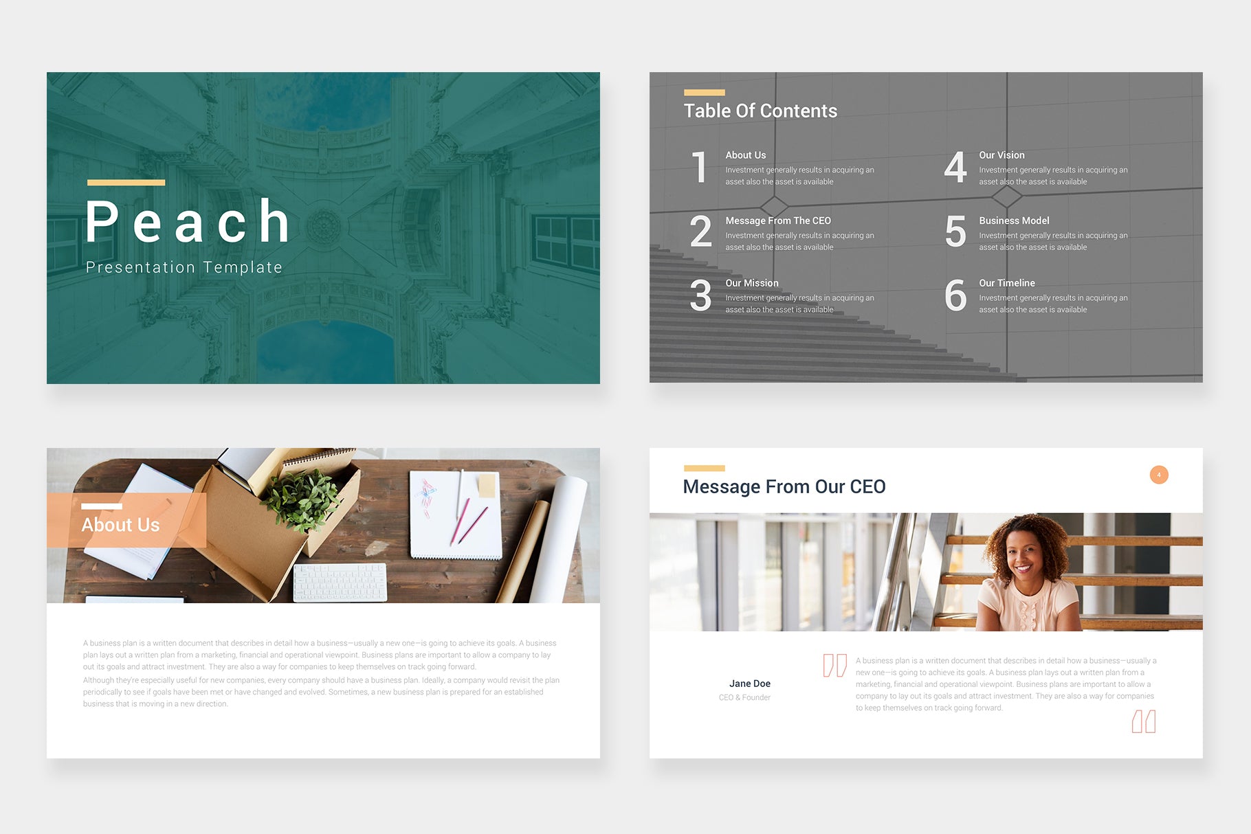 Peach PowerPoint Template – Slidewalla