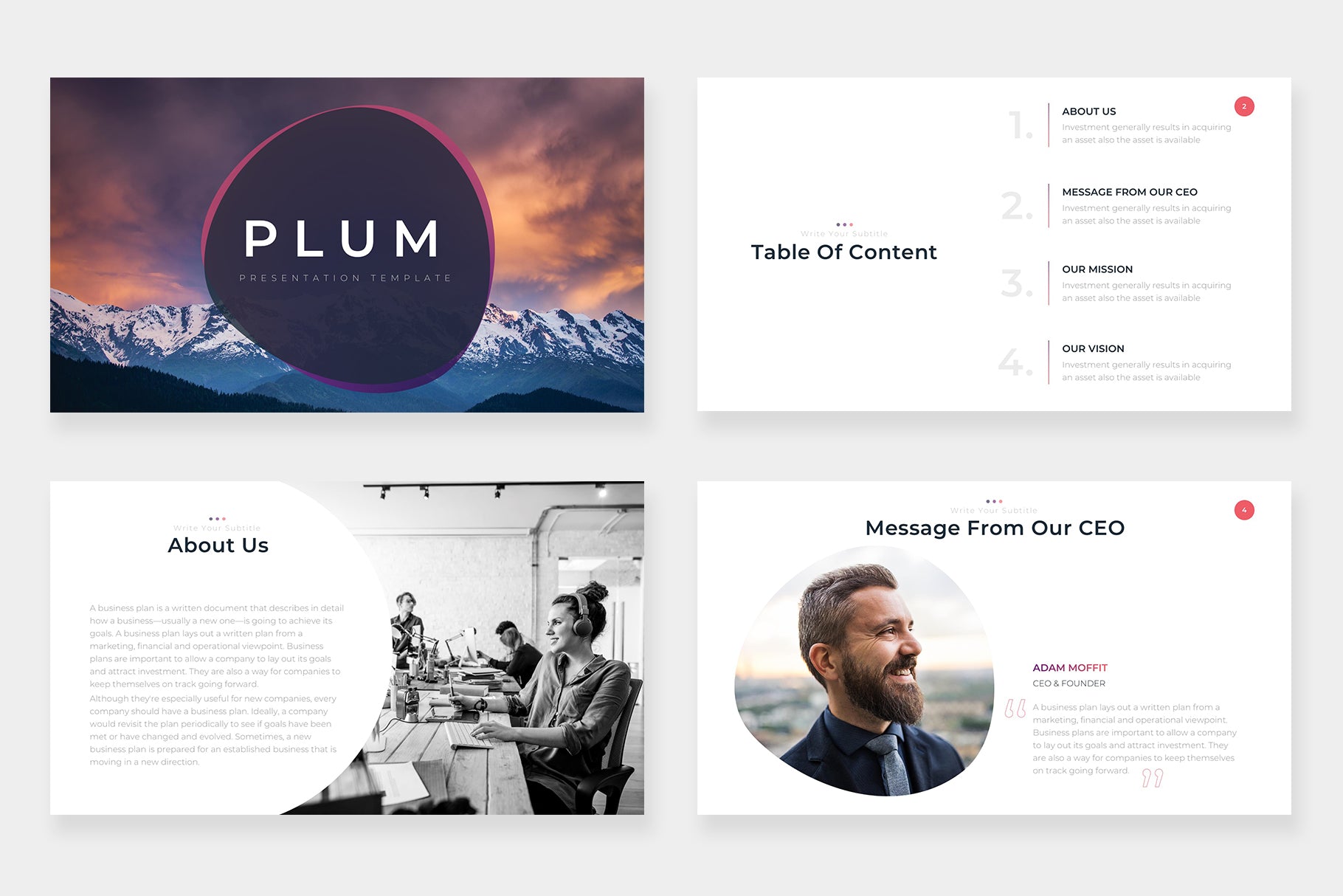 Plum PowerPoint Template – Slidewalla