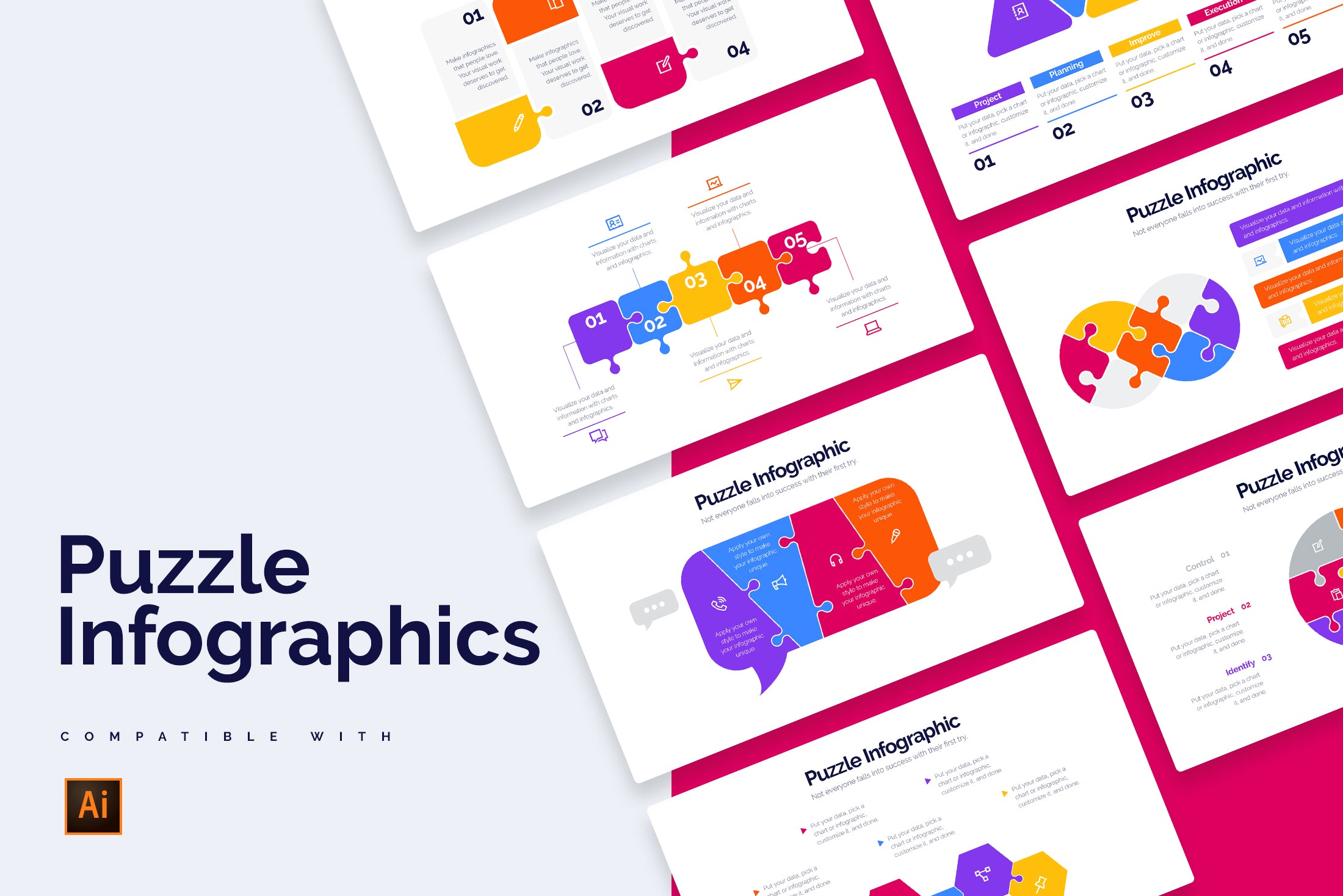 Puzzle Illustrator Infographics – Slidewalla