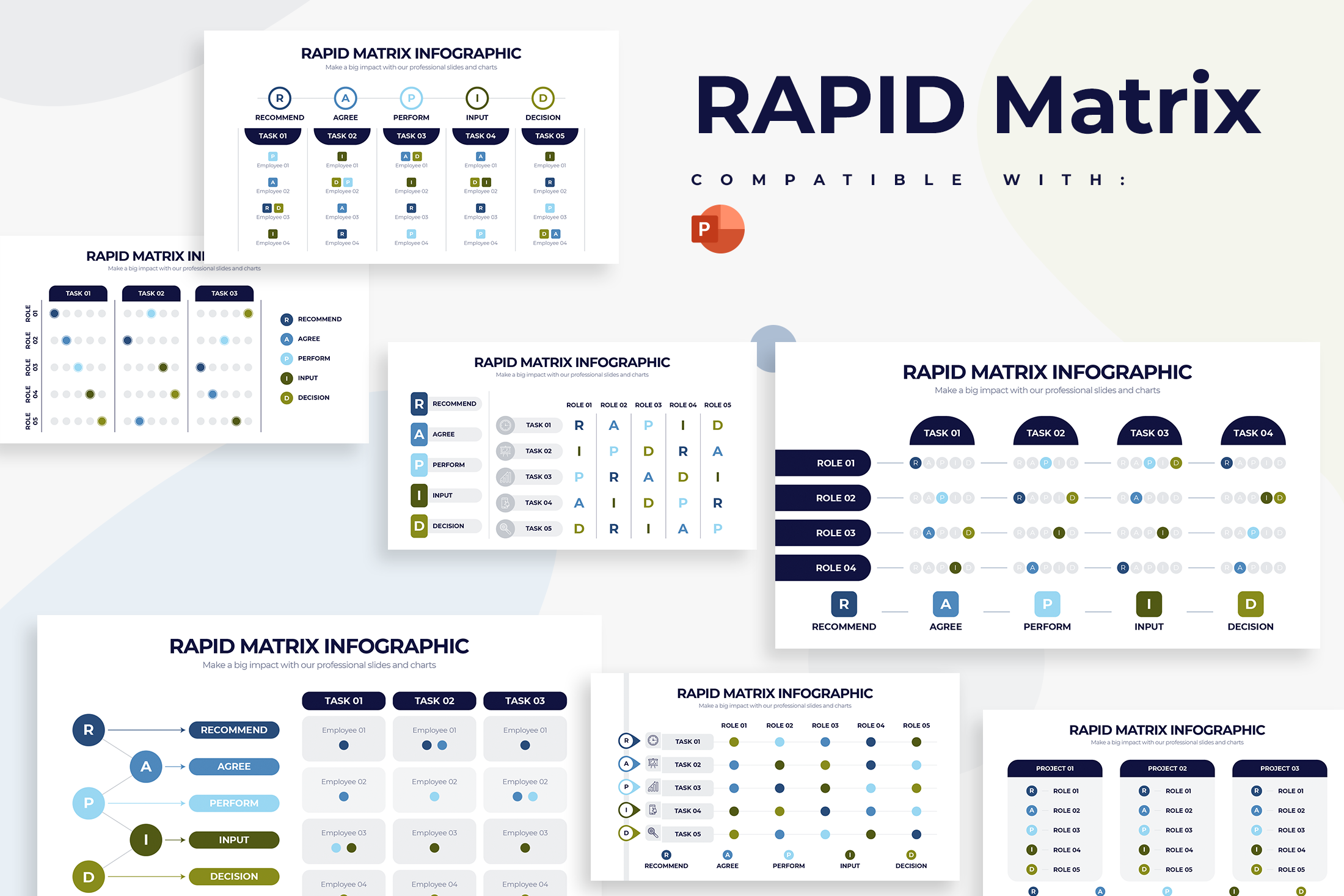 RAPID Matrix Powerpoint Infographic Template – Slidewalla