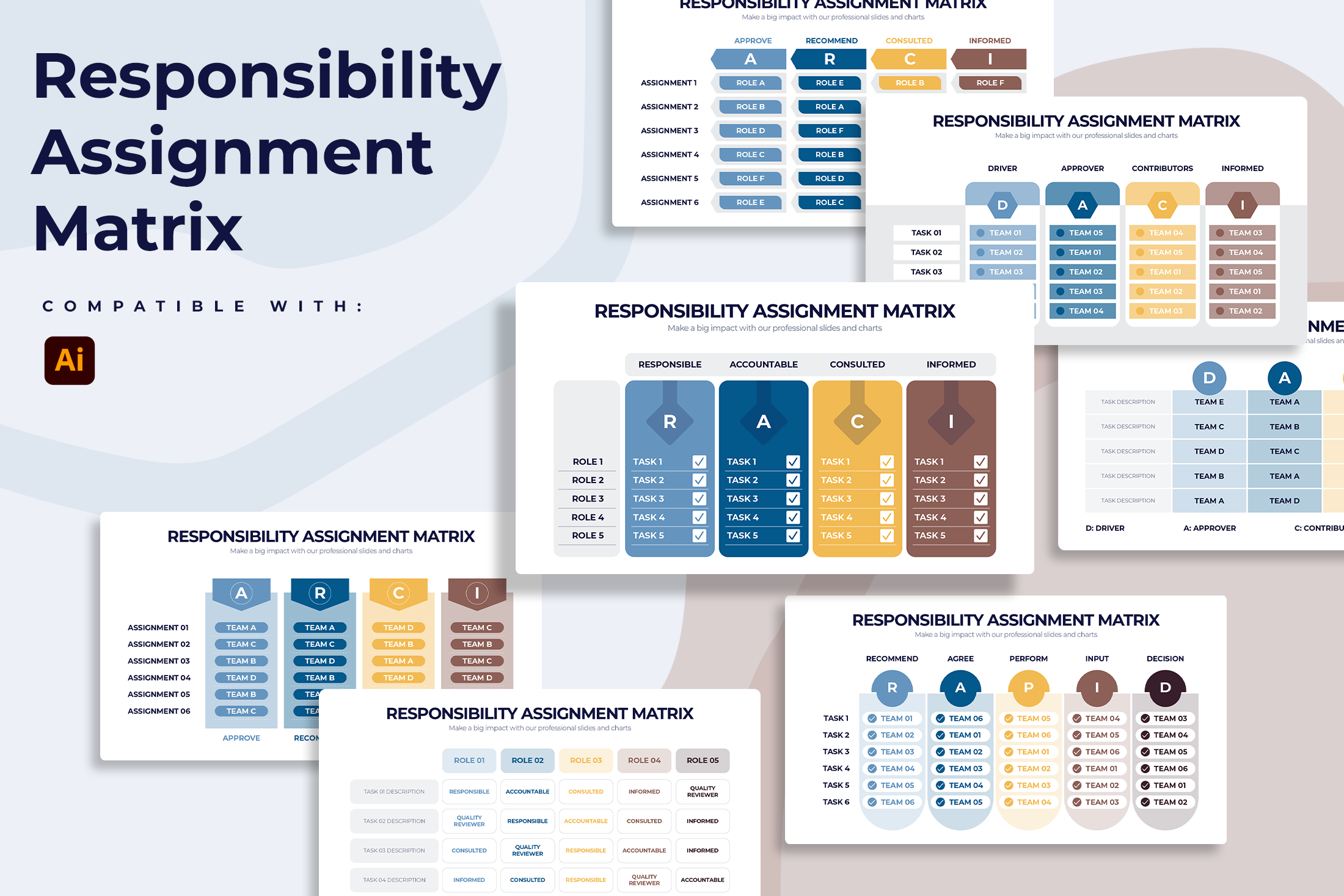 Responsibility Assignment Matrix Illustrator Infographic Template ...