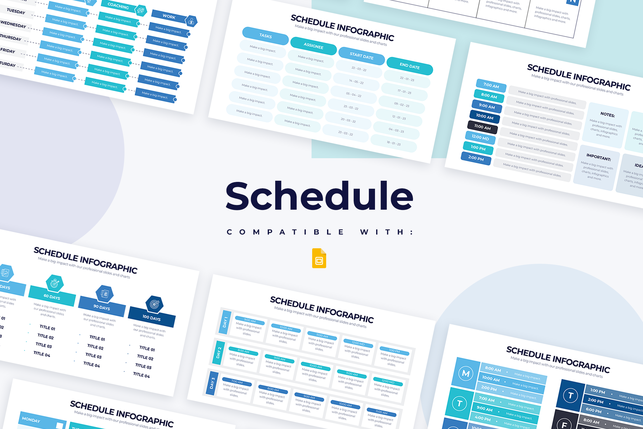 Schedule Infographic Google Slides Template – Slidewalla