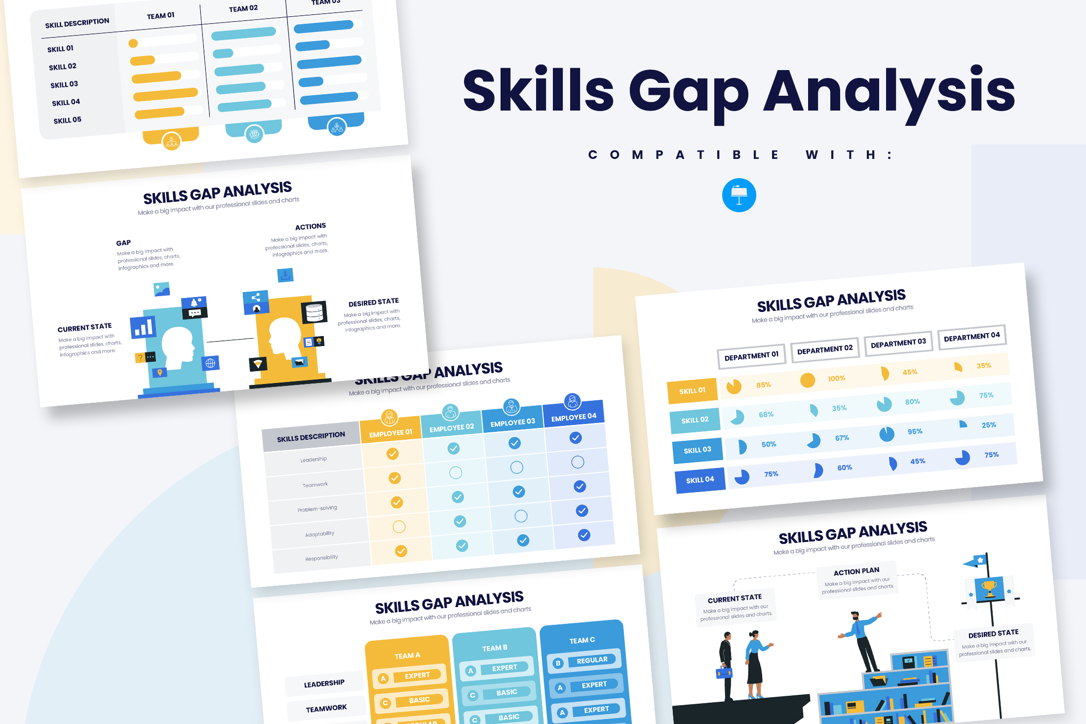 Skills Gap Analysis Map Keynote Infographic Template – Slidewalla
