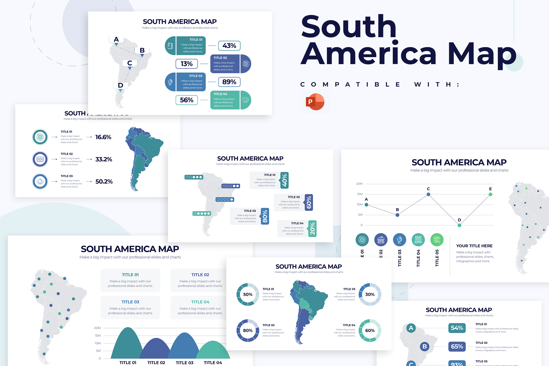 South America Map Powerpoint Infographic Template – Slidewalla