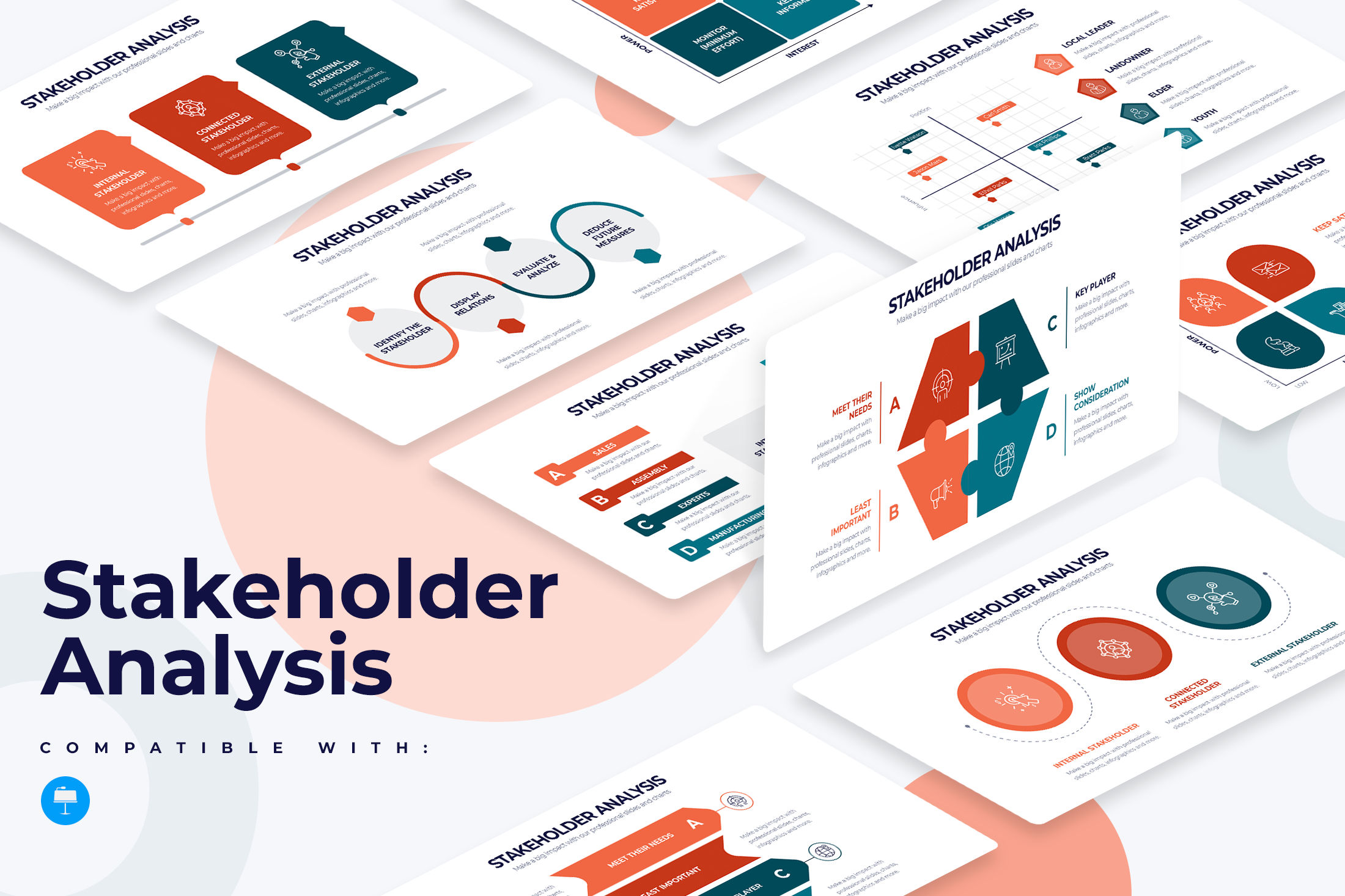 Stakeholder Analysis Keynote Infographic Template – Slidewalla