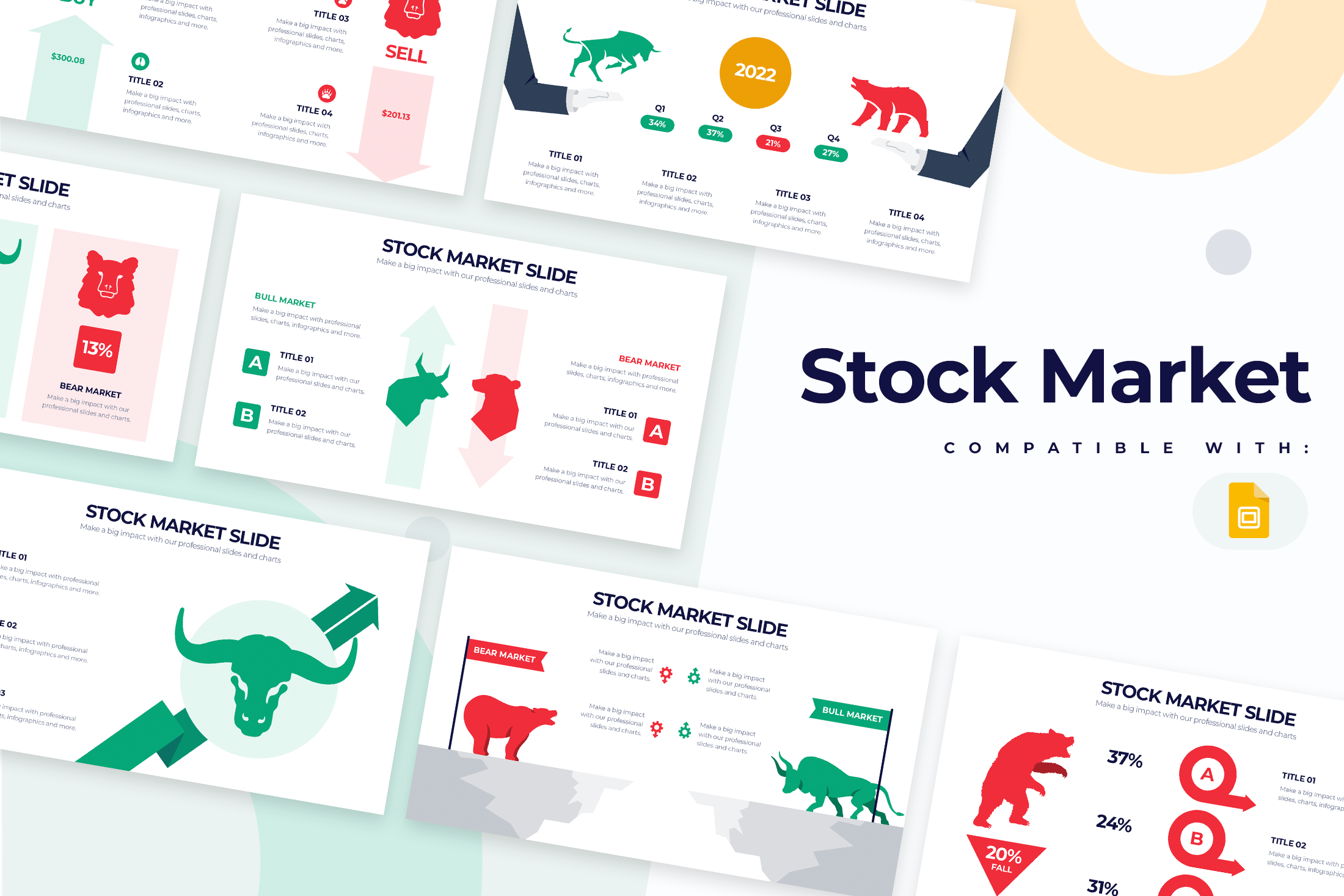 Stock Market Google Slides Infographic Template – Slidewalla