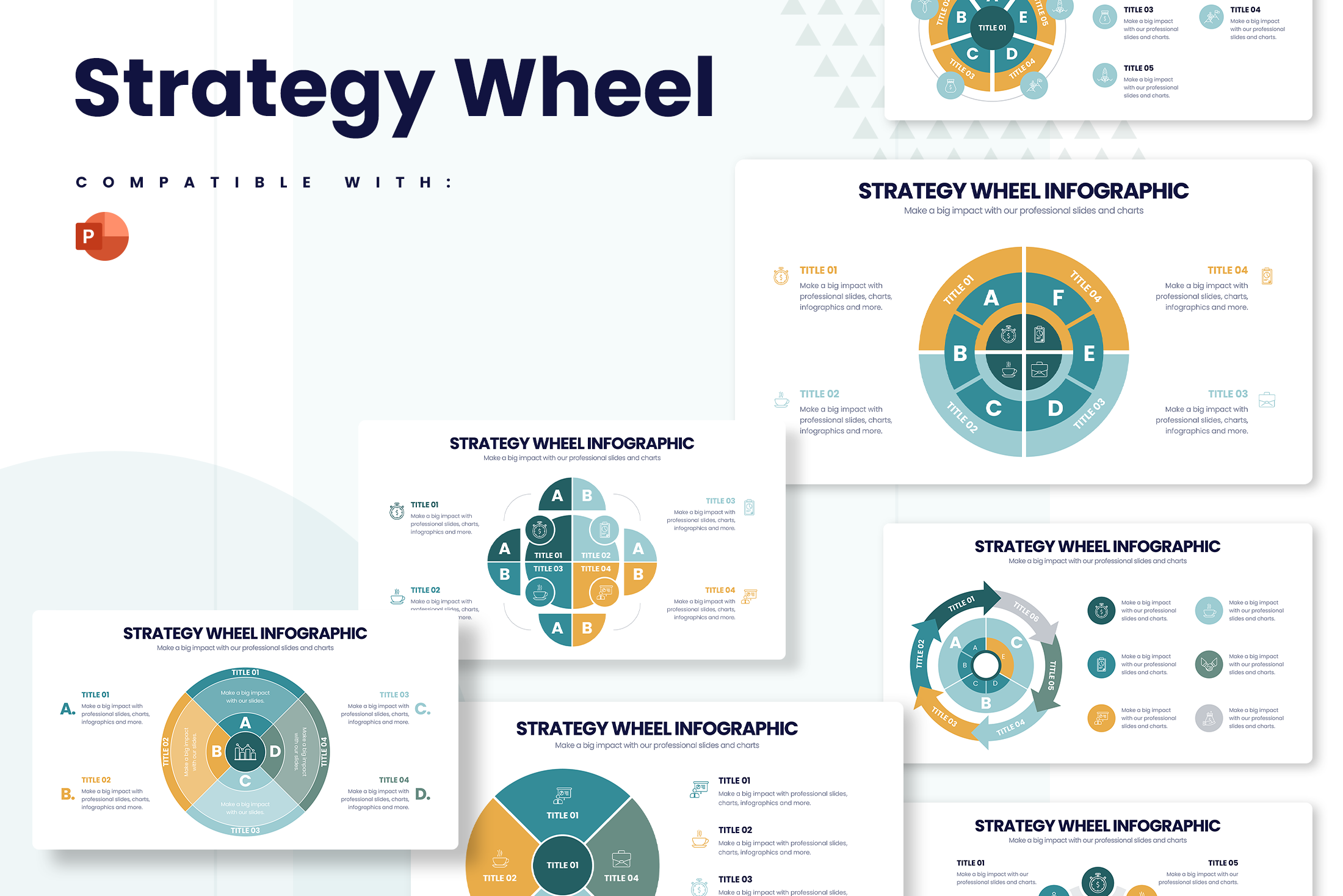Strategy Wheel Powerpoint Infographic Template – Slidewalla