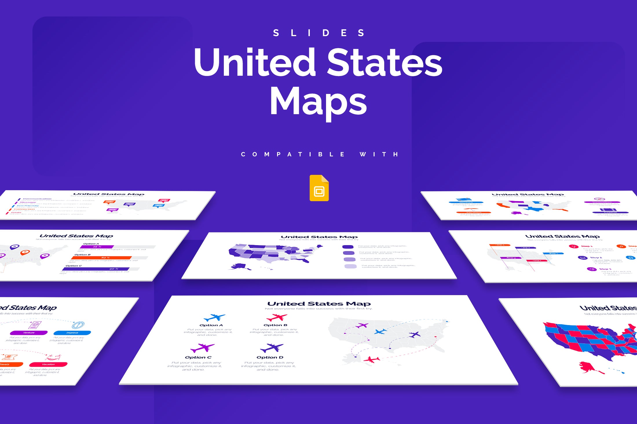 United States Map Google Slides Infographics – Slidewalla
